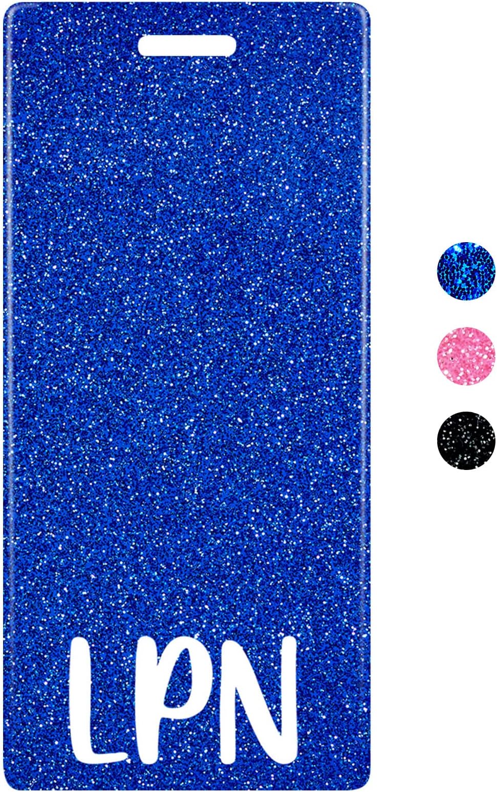 Amazon.com : LPN Badge Buddy - Pink/Blue with Medical Icons - Vertical ...