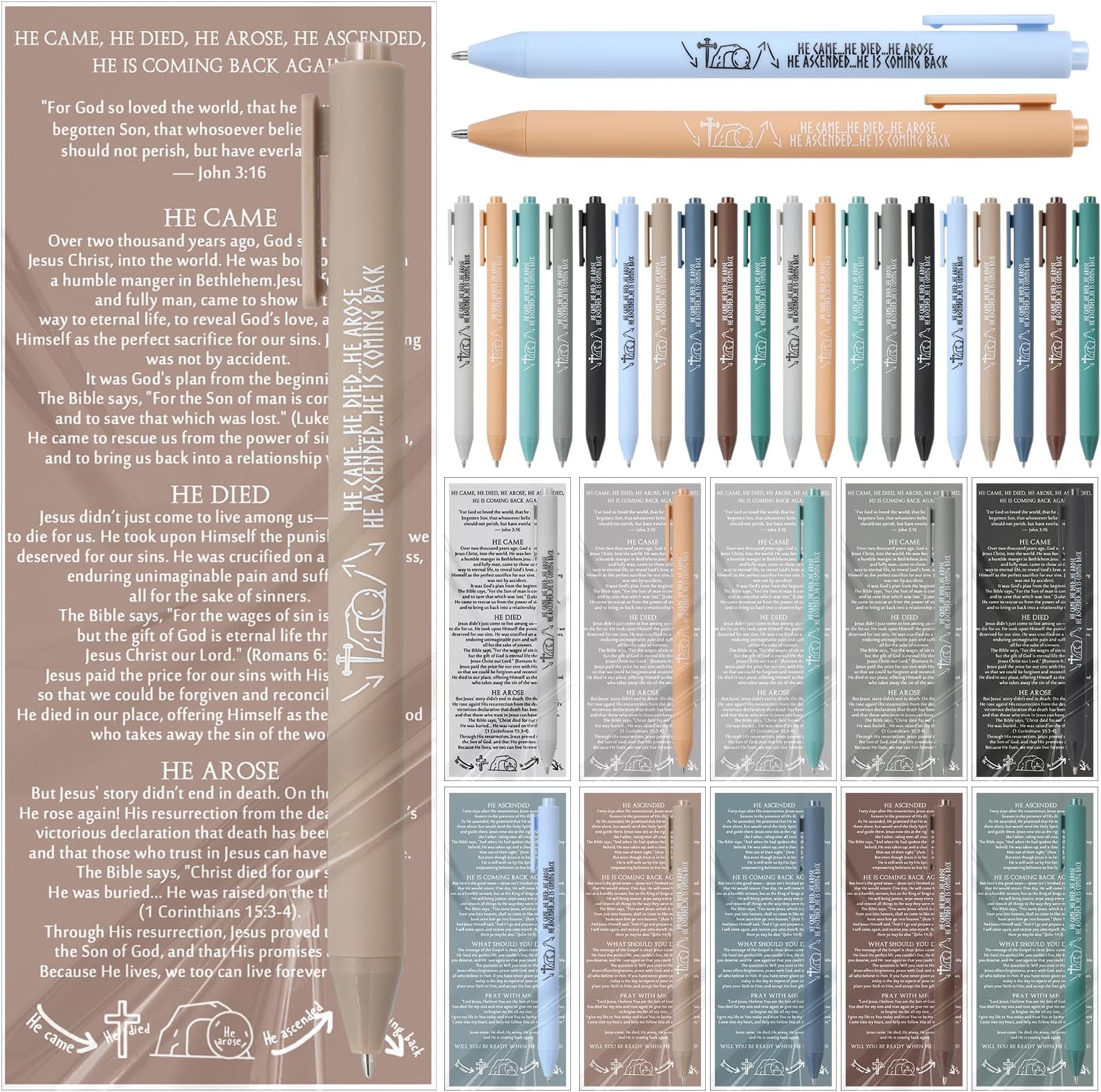 Amazon.com : Lincia 80 Pcs 20 Sets Christian Gifts Bulk Scripture ...