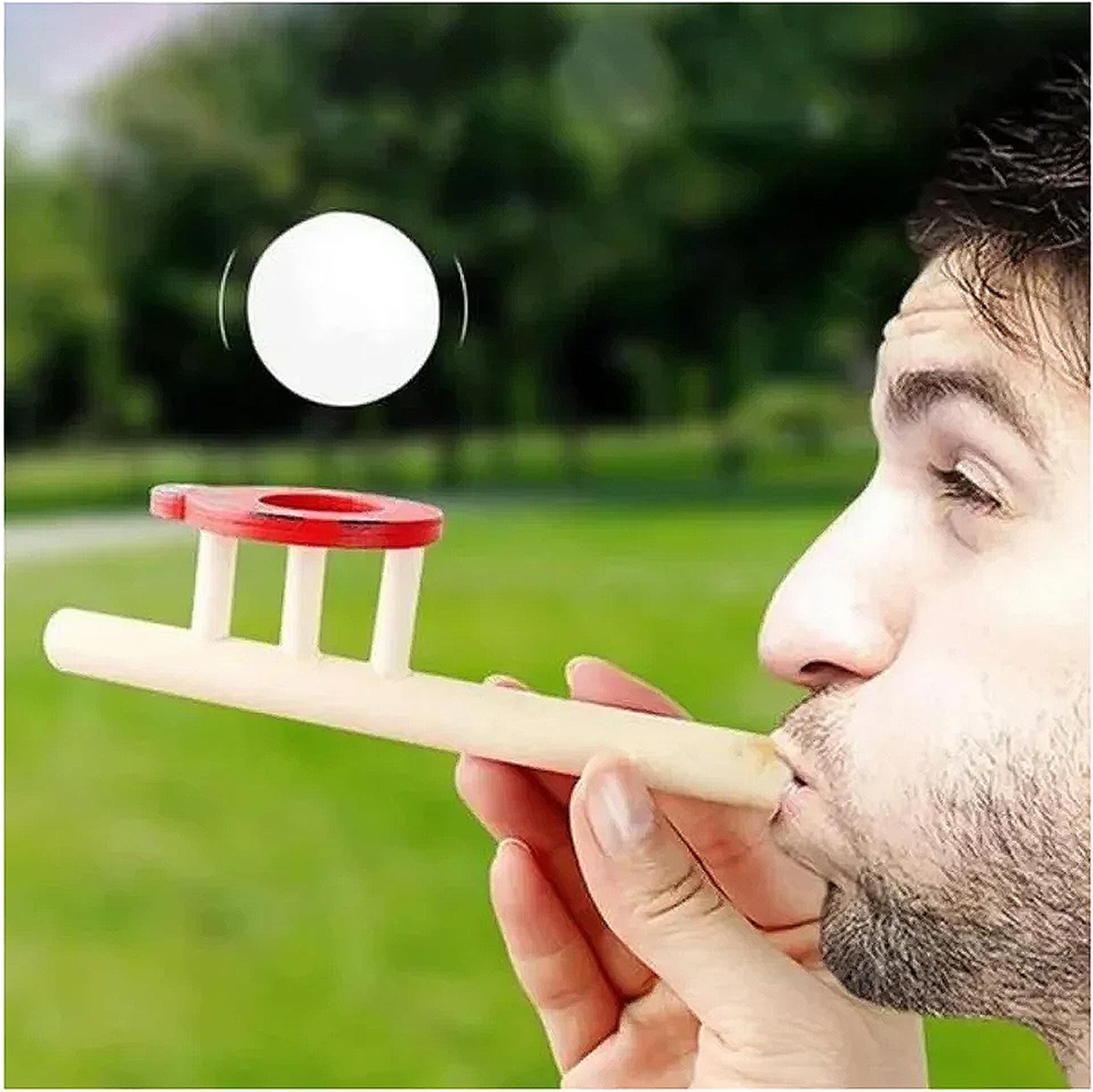 Buy Floating Ball - Wooden Games Floating Ball, Blow Tube & Foam Balls ...