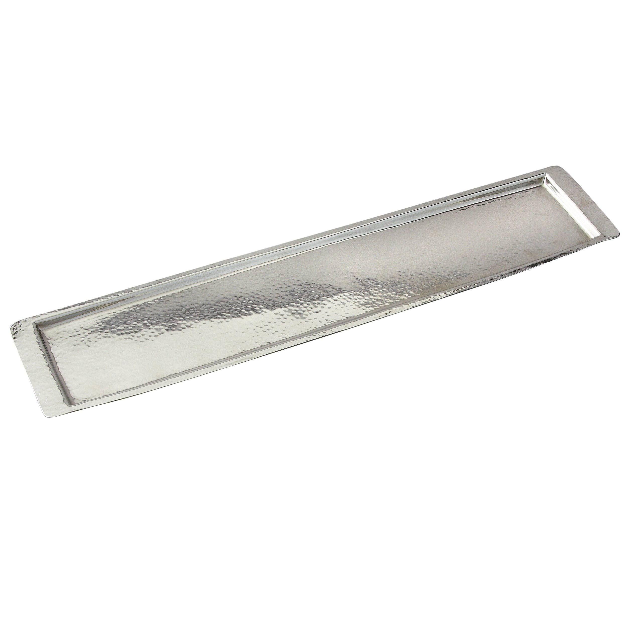 Amazon.com | Elegance Stainless Steel Hammered Rectangular Tray, Large ...