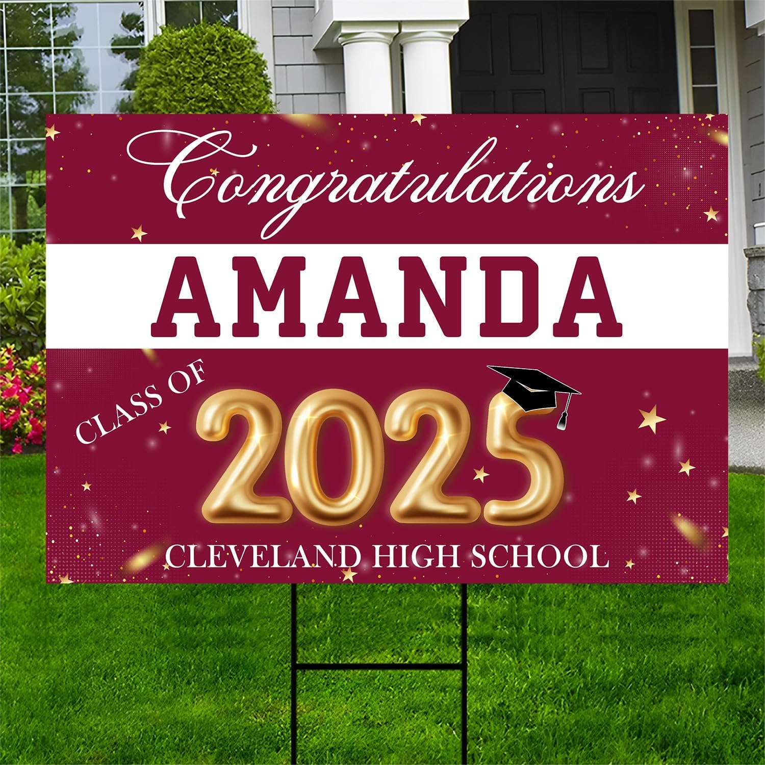 Amazon.com : Personalized Graduation Yard Sign 2025, Congratulation ...