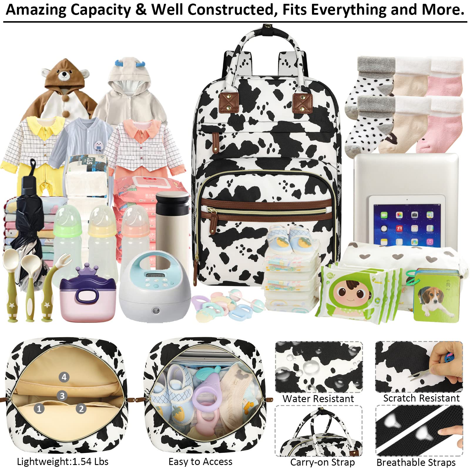 Snapklik.com : Tenot Large Capacity Baby Diaper Bag Backpack