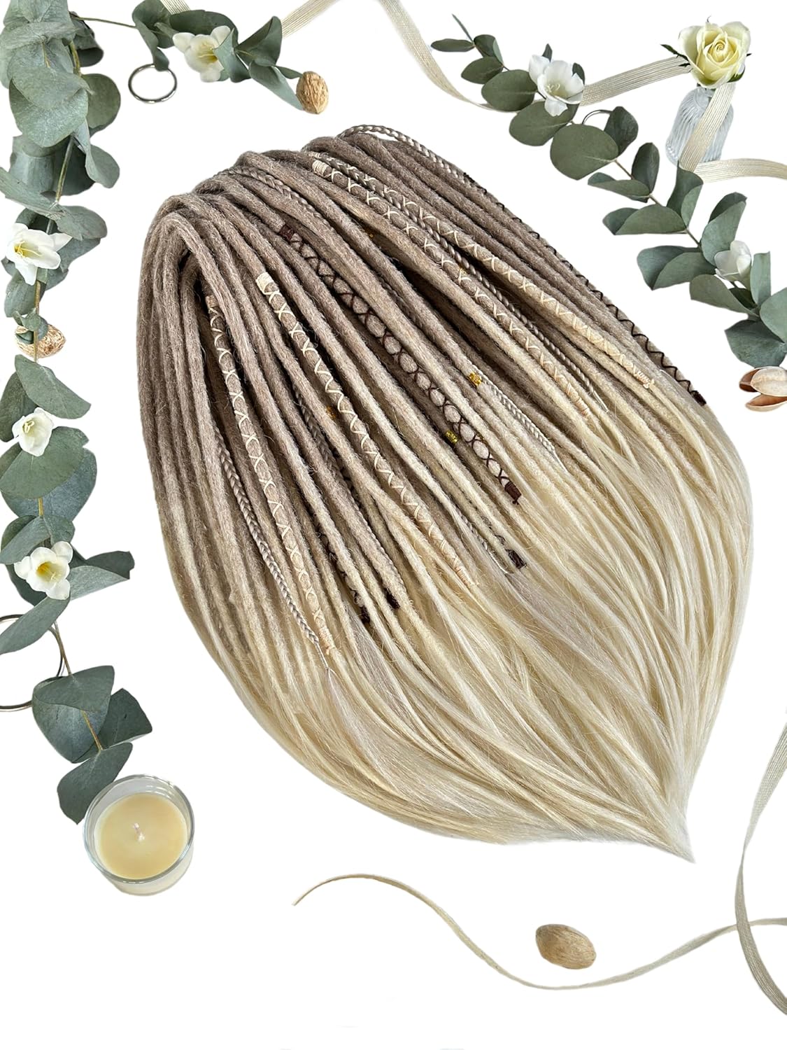 Amazon.com: Synthetic Crochet Dreads Creme Brulee Dreadlocks Set Cream ...