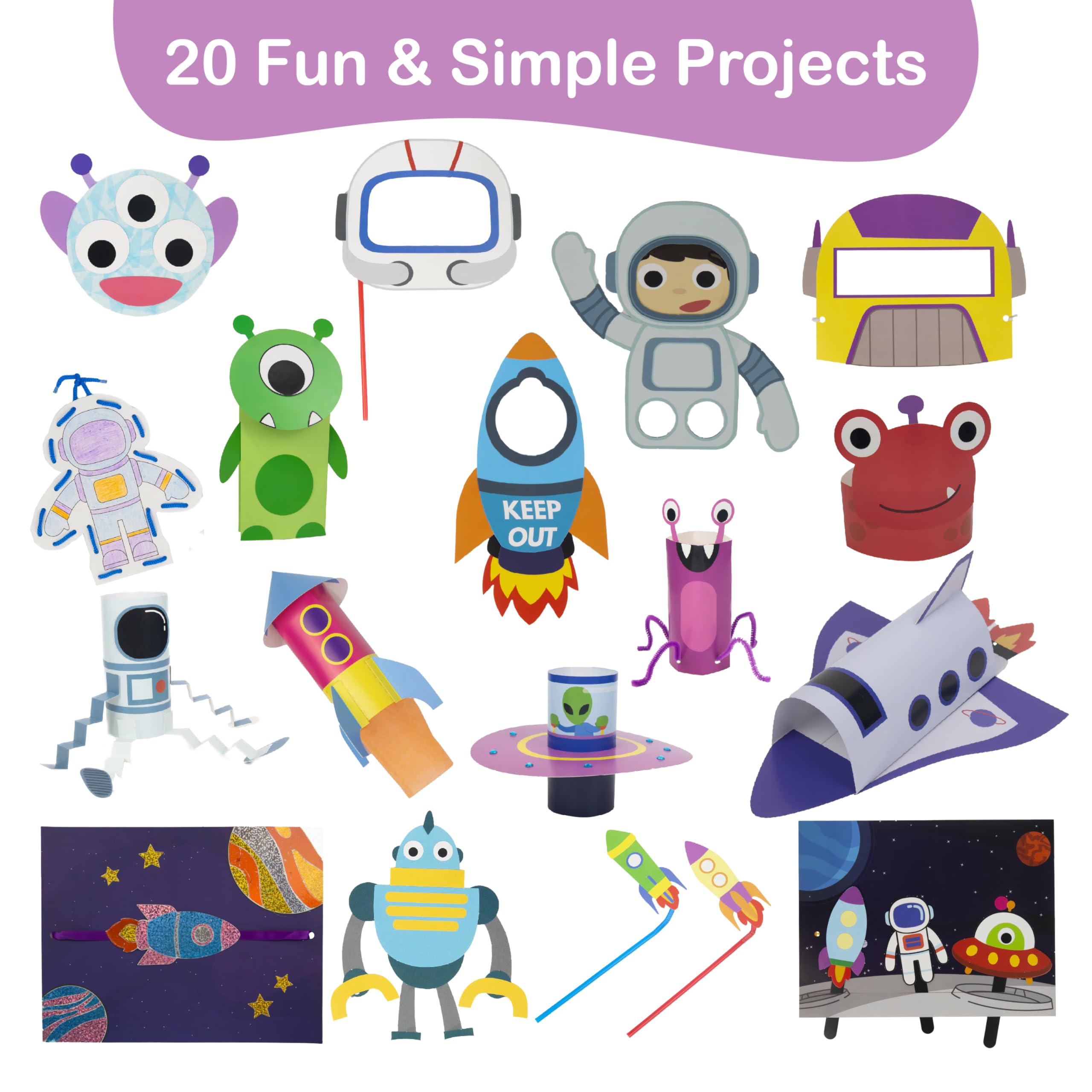 Snapklik.com : Craftikit 20 Space Arts & Crafts For Kids - All ...