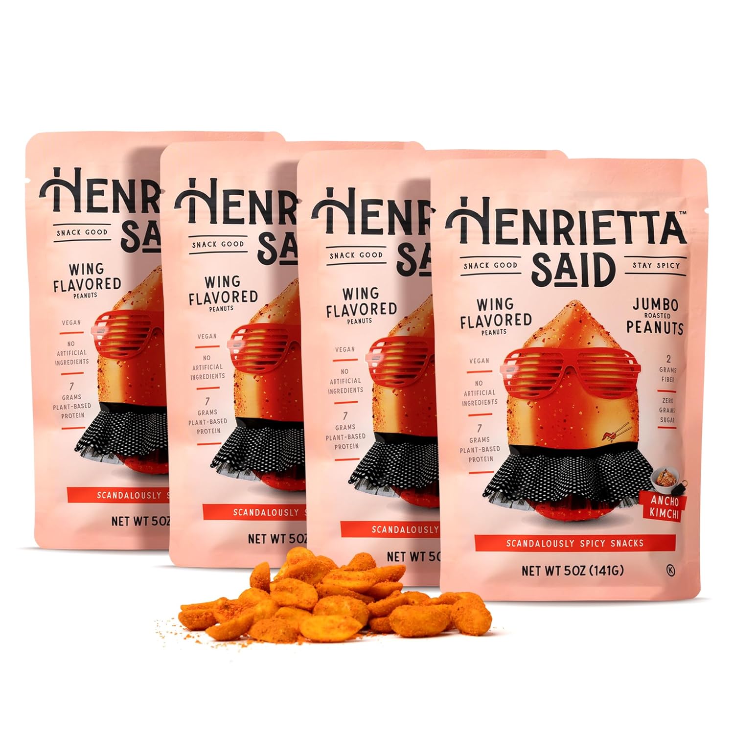 Amazon.com: Henrietta Said Wing-Flavored Peanuts - Truly Good Foods ...