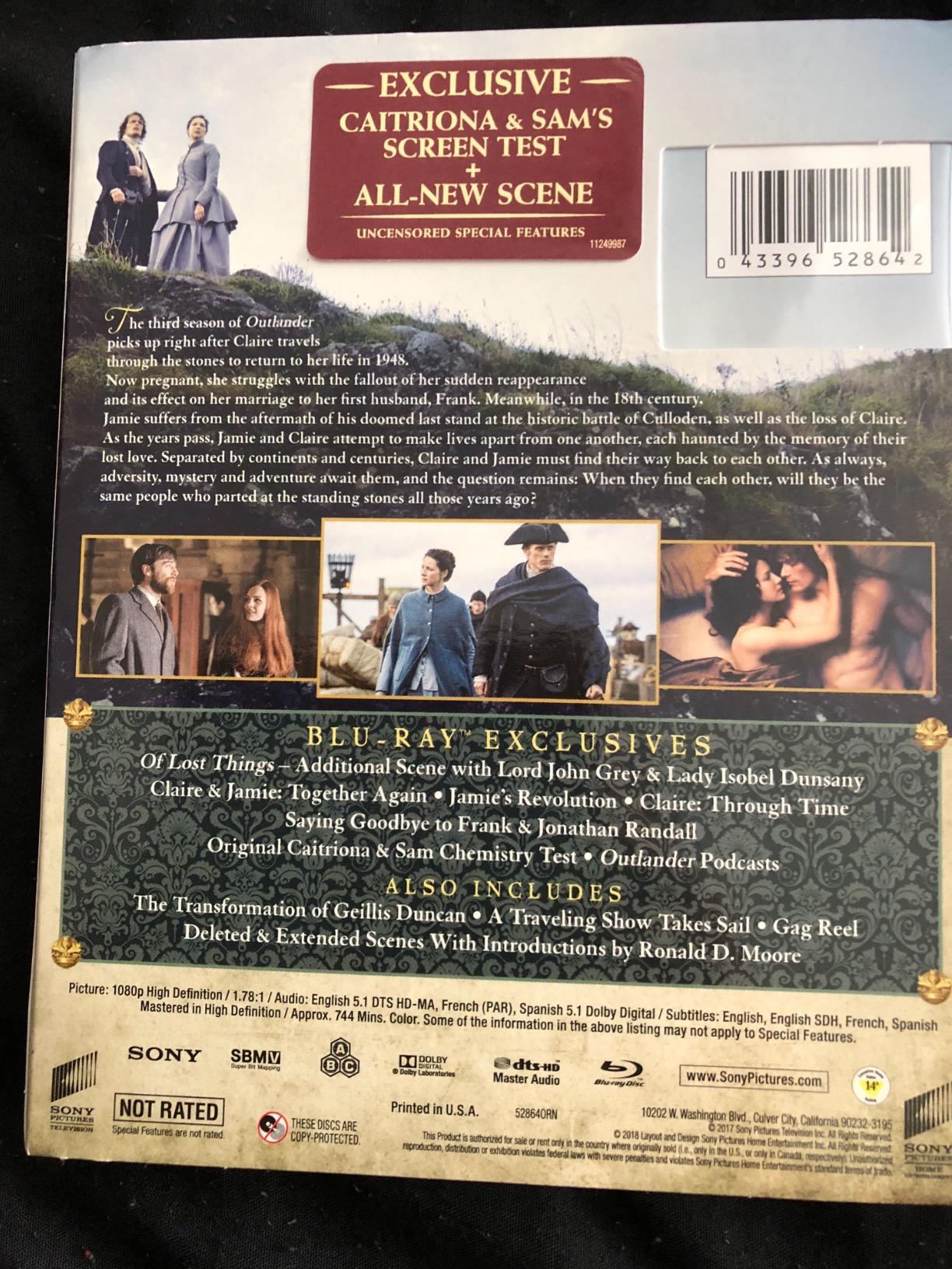 Outlander: Season Three/ [Blu-ray] [Import]: Amazon.ca: Movies & TV Shows