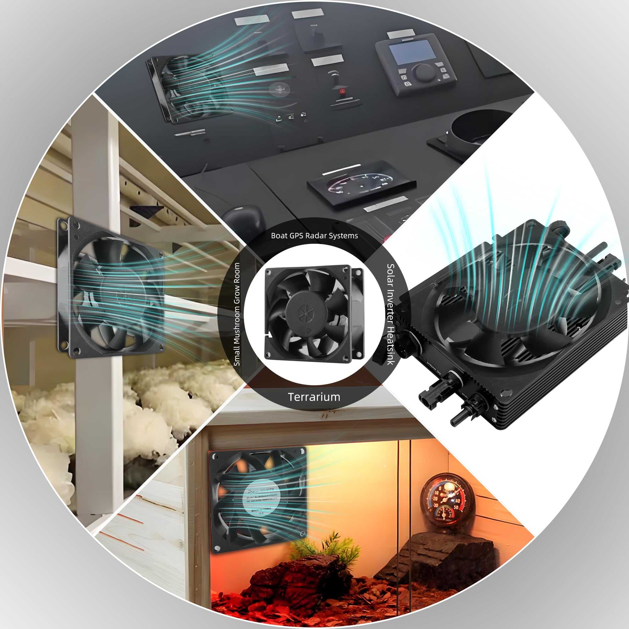 Snapklik.com : 12V DC 80mmx38mm Small Vertical Window Fan - Moisture ...