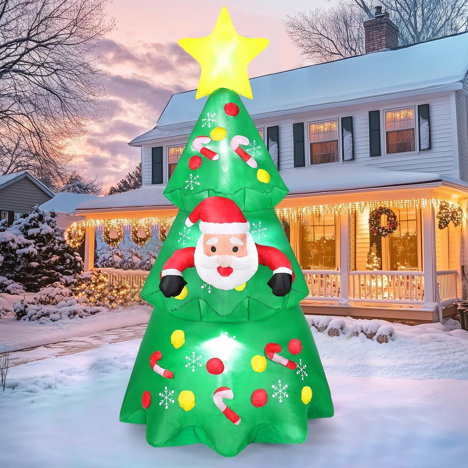 Amazon.com: Dremisland 7FT Christmas Tree Inflatables Outdoor ...