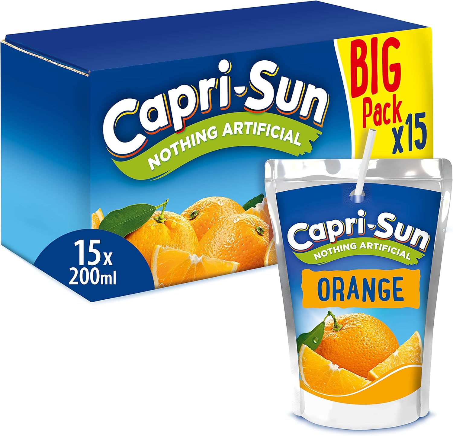 Capri-Sun Fruit Juice, Orange, 15 x 200ml : Amazon.co.uk: Grocery