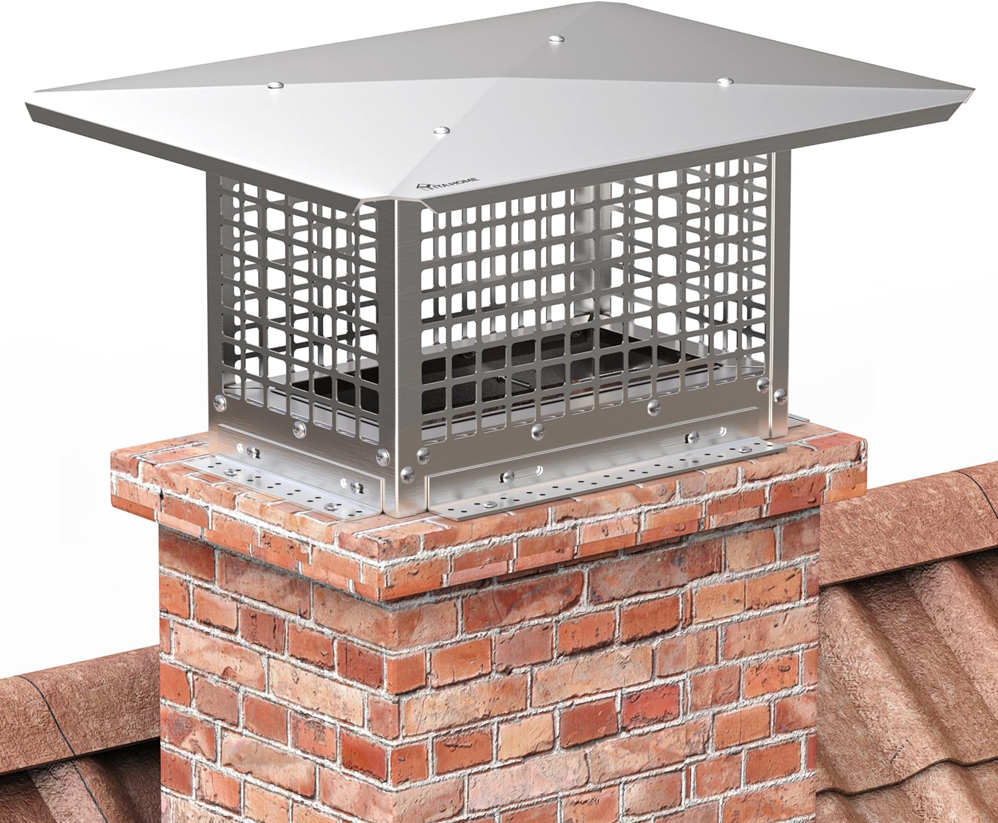 Amazon.com: Rockford Chimney Supply Stainless Steel Chimney Cap, Single ...