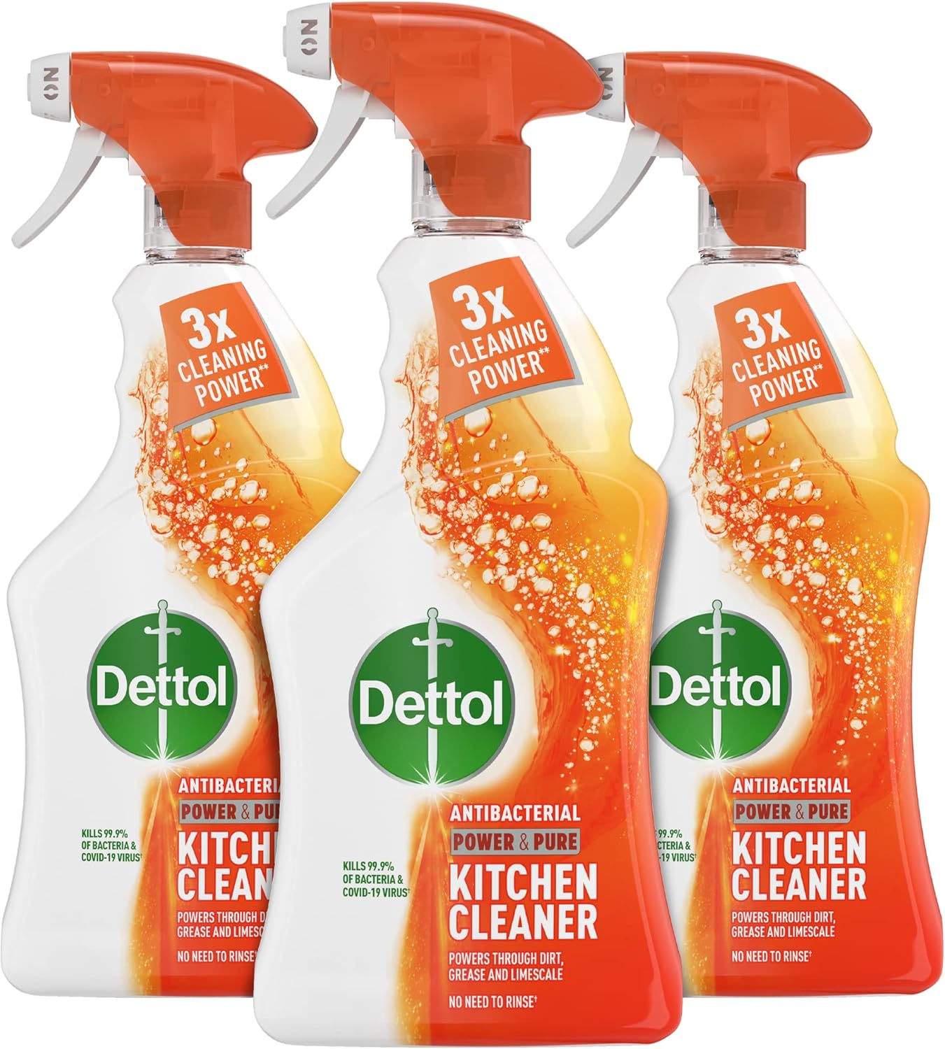 Dettol - Power and Pure Kitchen Spray Cleaner, Grease & Burnt Food ...