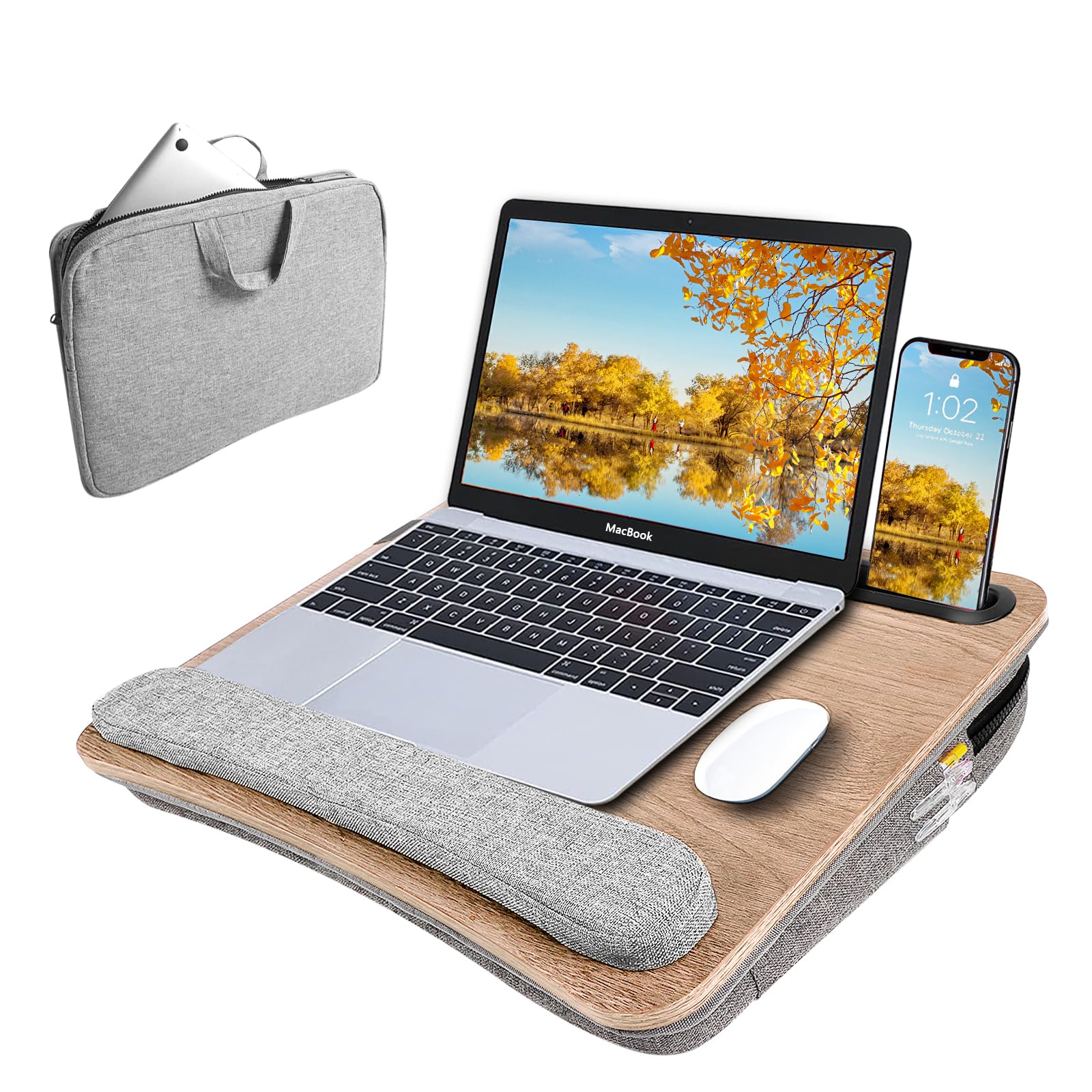 Amazon.com: Lap Desk Laptop Bed Table: Home Office Portable Computer ...