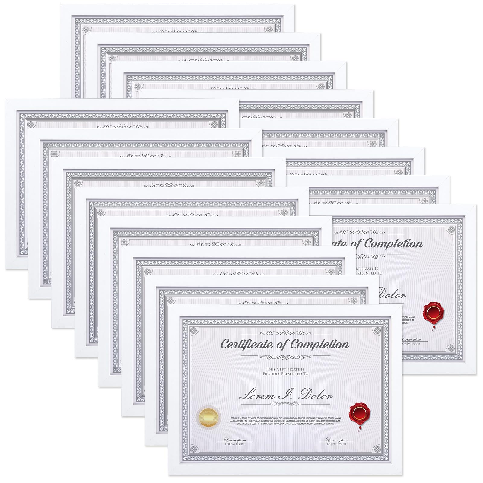 Vasemouh A4 Frames 15 Pack, Versatile 8x6 Photo Frames with Mat, MDF ...