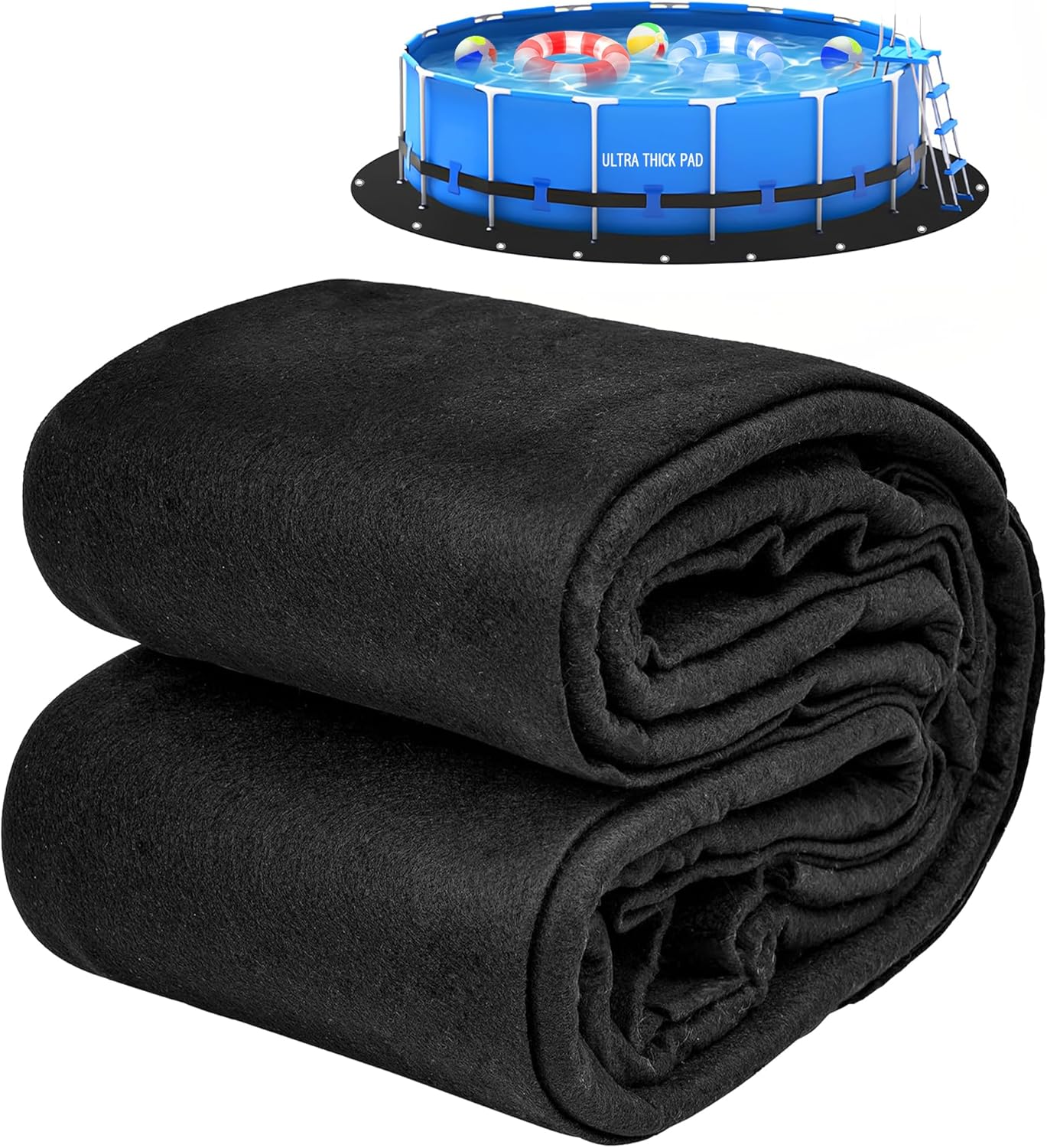 Amazon.com : YVVZHOU PANN 300G/M² Thicker Round Pool Pads for Above ...