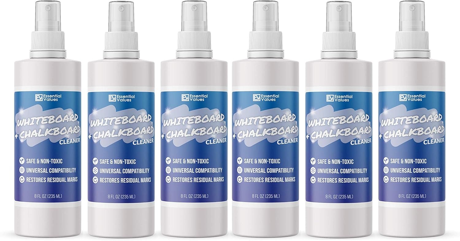 Amazon.com : Whiteboard Cleaner Spray (8oz / 6 pack) - Dry Erase Spray ...