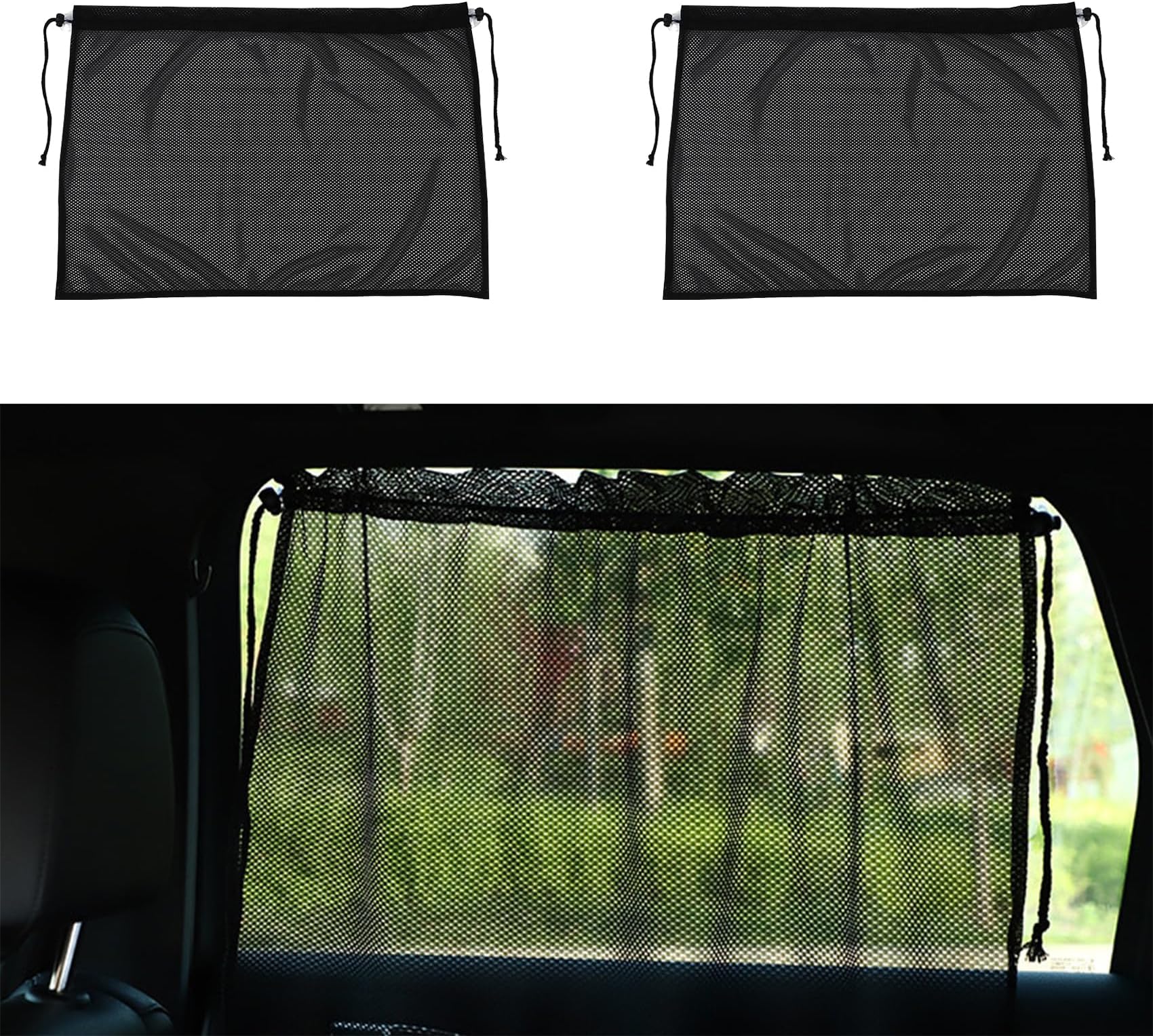 Amazon.com: Lecctso 2PCS Car Window Sun Shade, Car Rear Window Shade ...