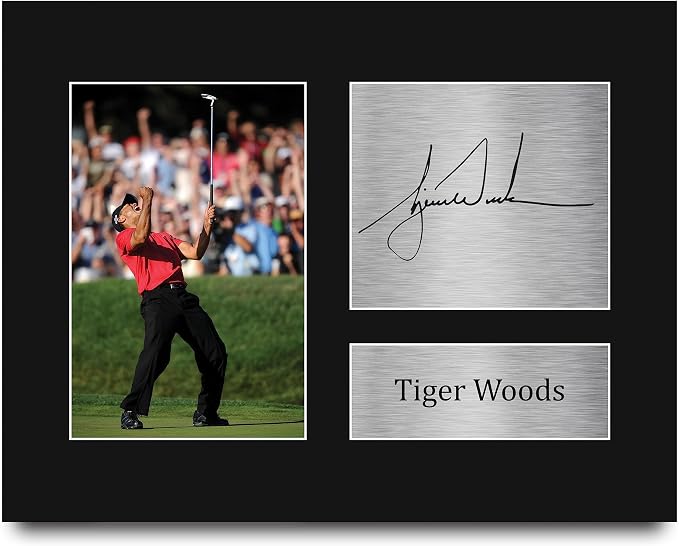 Amazon.com: HWC Trading Tiger Woods Gifts Signed Printed Autograph Golf ...