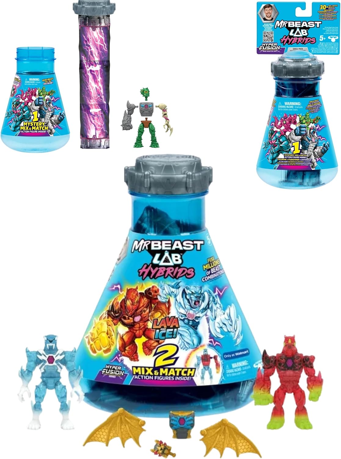 Amazon.com: Mr. Beast Lab Hybrids Lava + Ice Multi Pack with 2 Hybrids ...