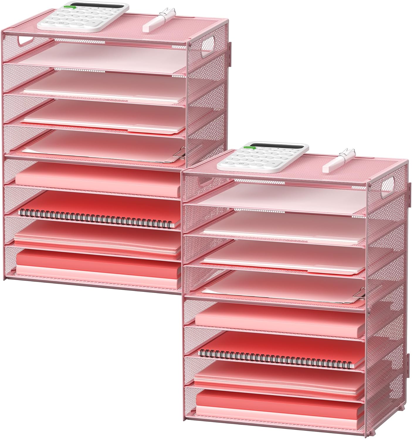 Amazon.com: Gawerk 2 Pack 9-Tier Paper Organizer Letter Tray with ...