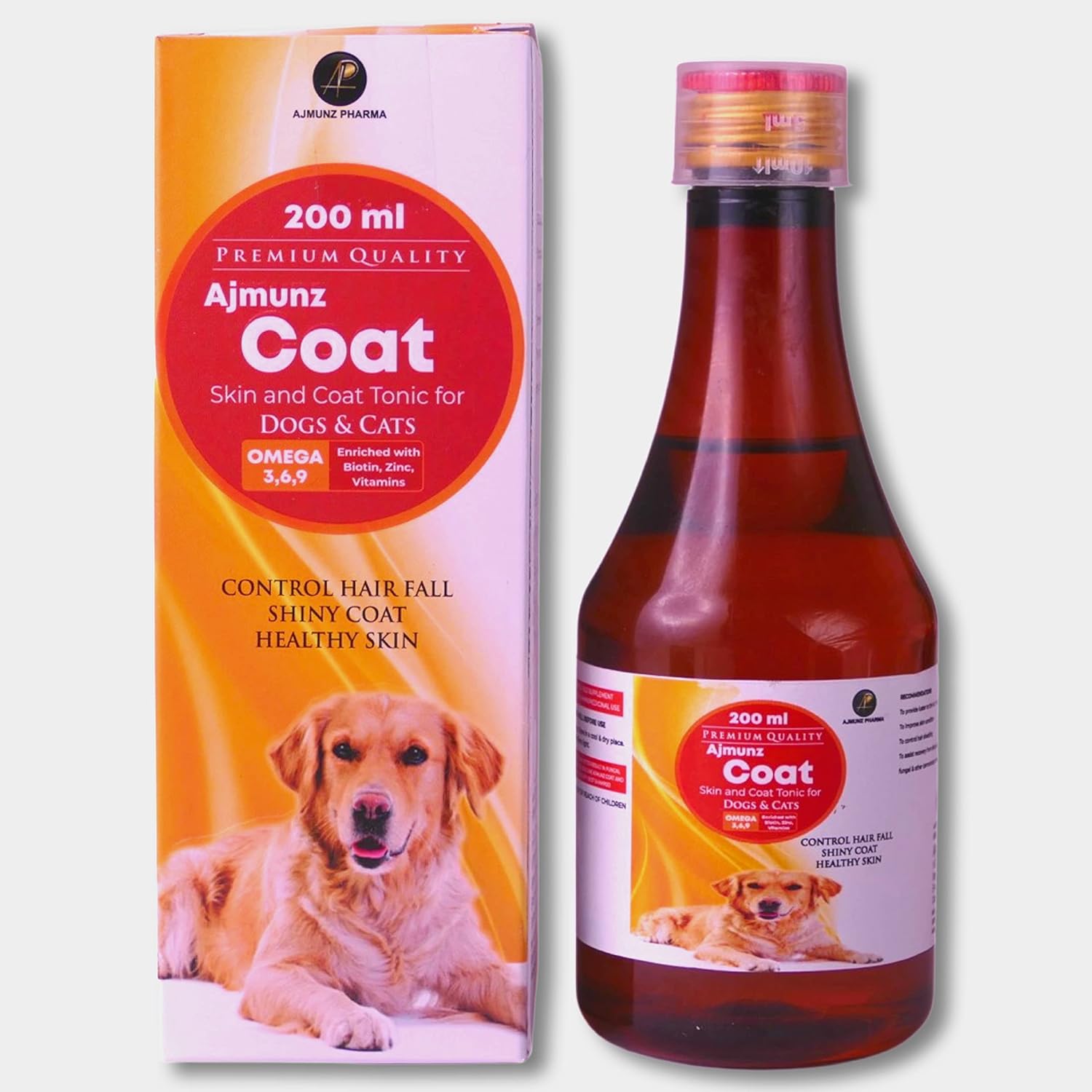 Ajmunz Coat and Skin Tonic (Dogs & Cats) Pet Health Supplements 200ml ...