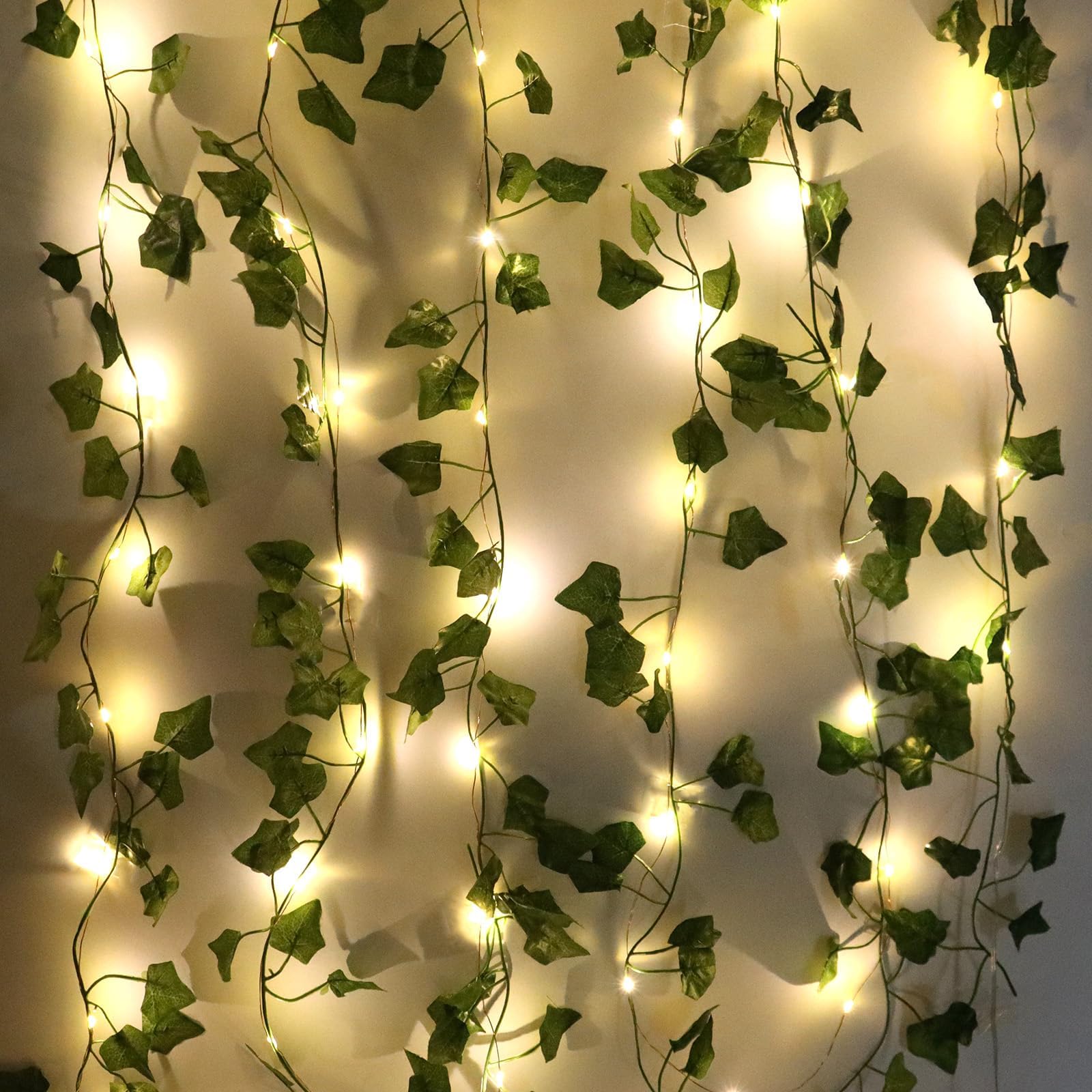 1 x LED Fairy Lights Ivy Artificial Fairy Lights with Leaves, 5 m Fake ...