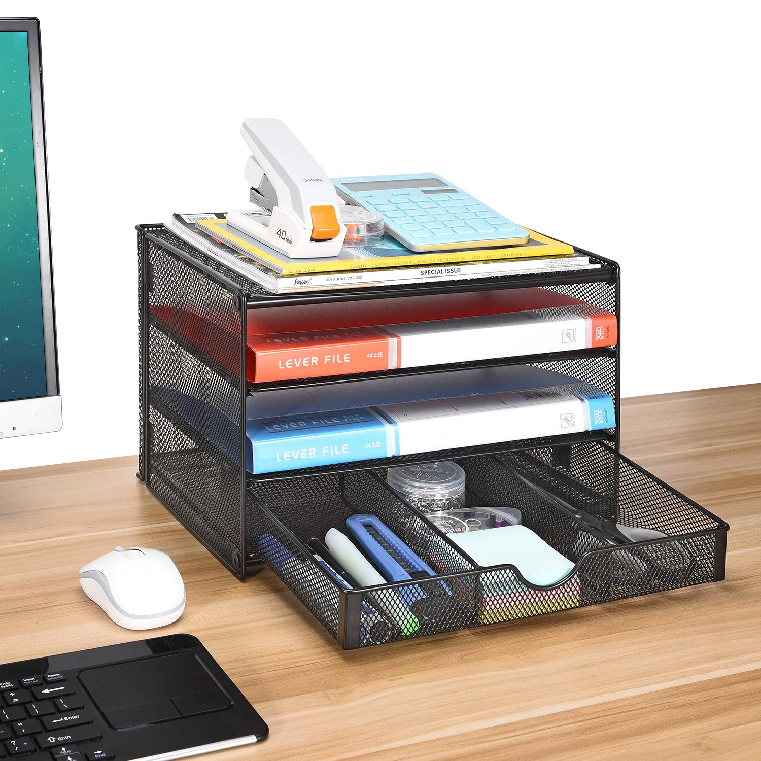 Snapklik.com : Samstar Paper Letter Tray, 3 Tier Desk Document File ...