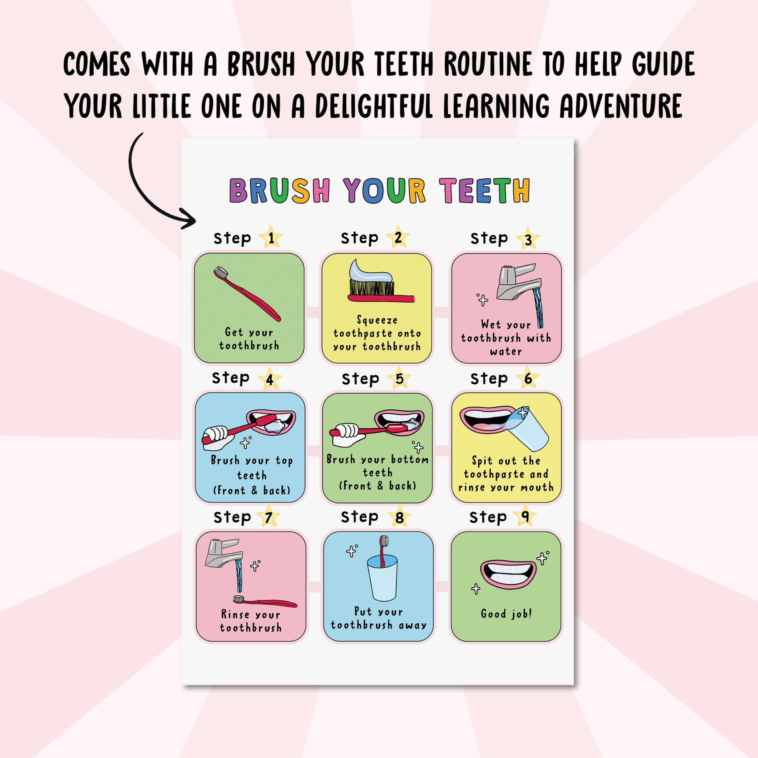 Printable Tooth Brushing Chart Tooth Chart | TPT