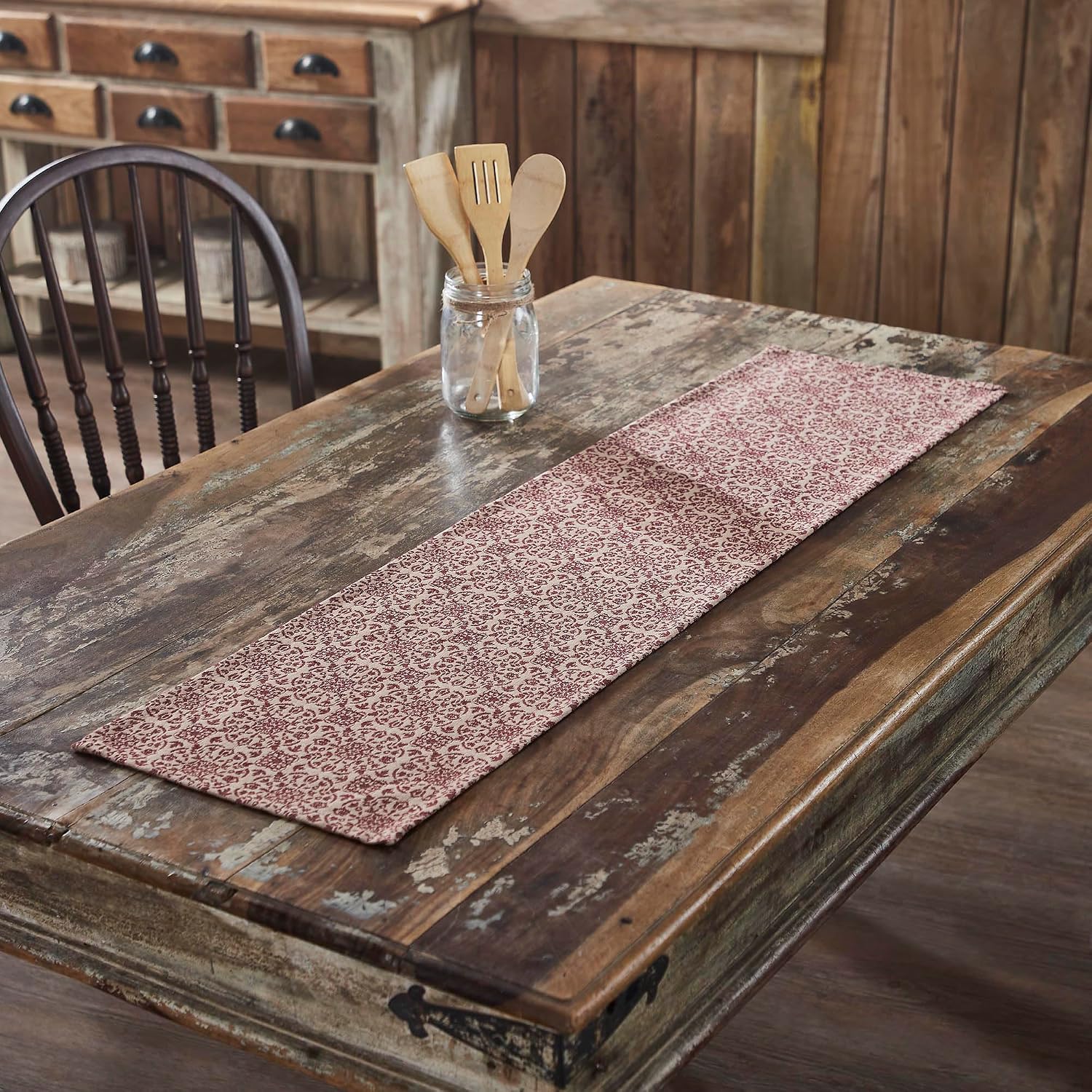 Amazon.com: VHC Brands Runner 12x48, Cotton Dining Room, Kitchen Table ...
