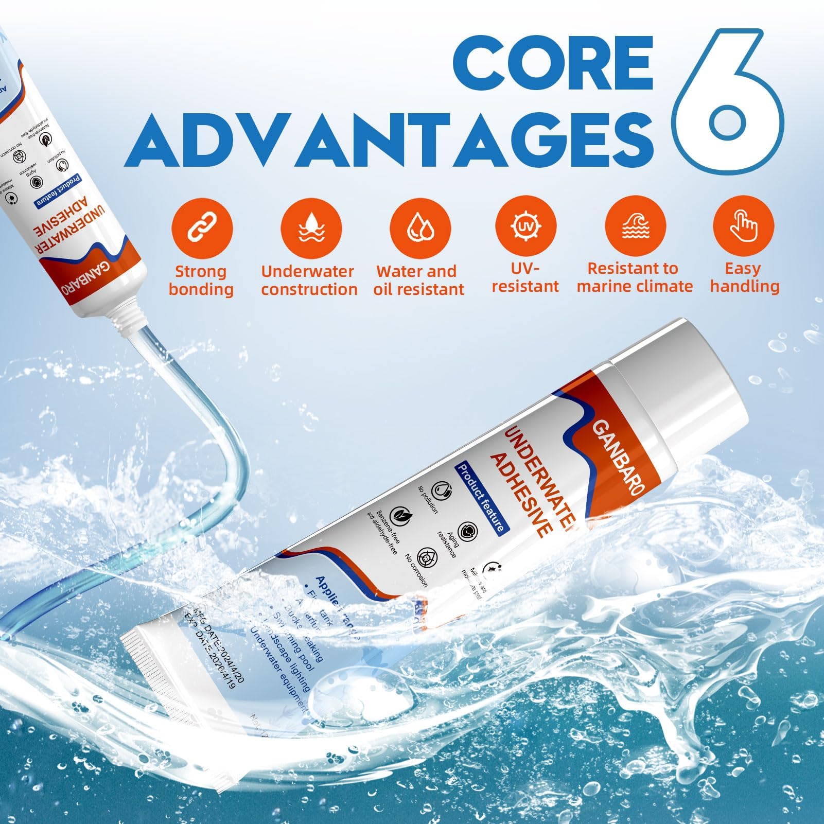 Snapklik.com : 4 Oz Underwater Sealant, Aquarium Sealant Clear, Marine ...
