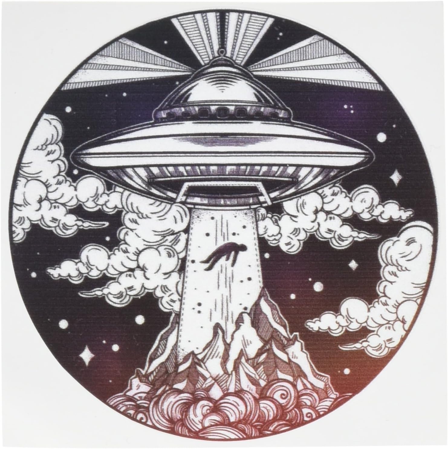 Amazon.com: Divine Designs Mystical UFO Alien Human Abduction Icon ...