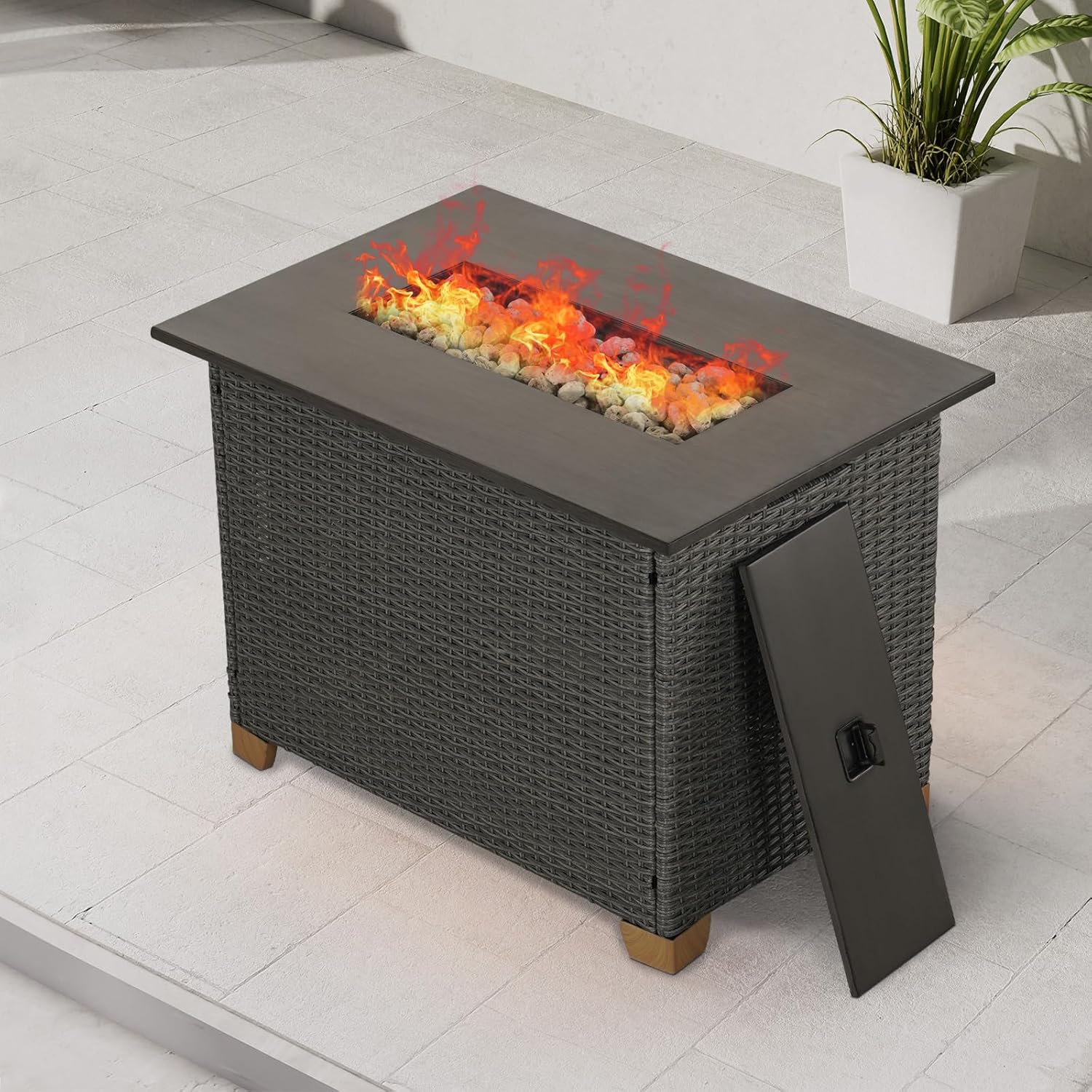 Amazon.com: Grand Patio Outdoor Propane Fire Pit Table,30 Inch 50,000 ...