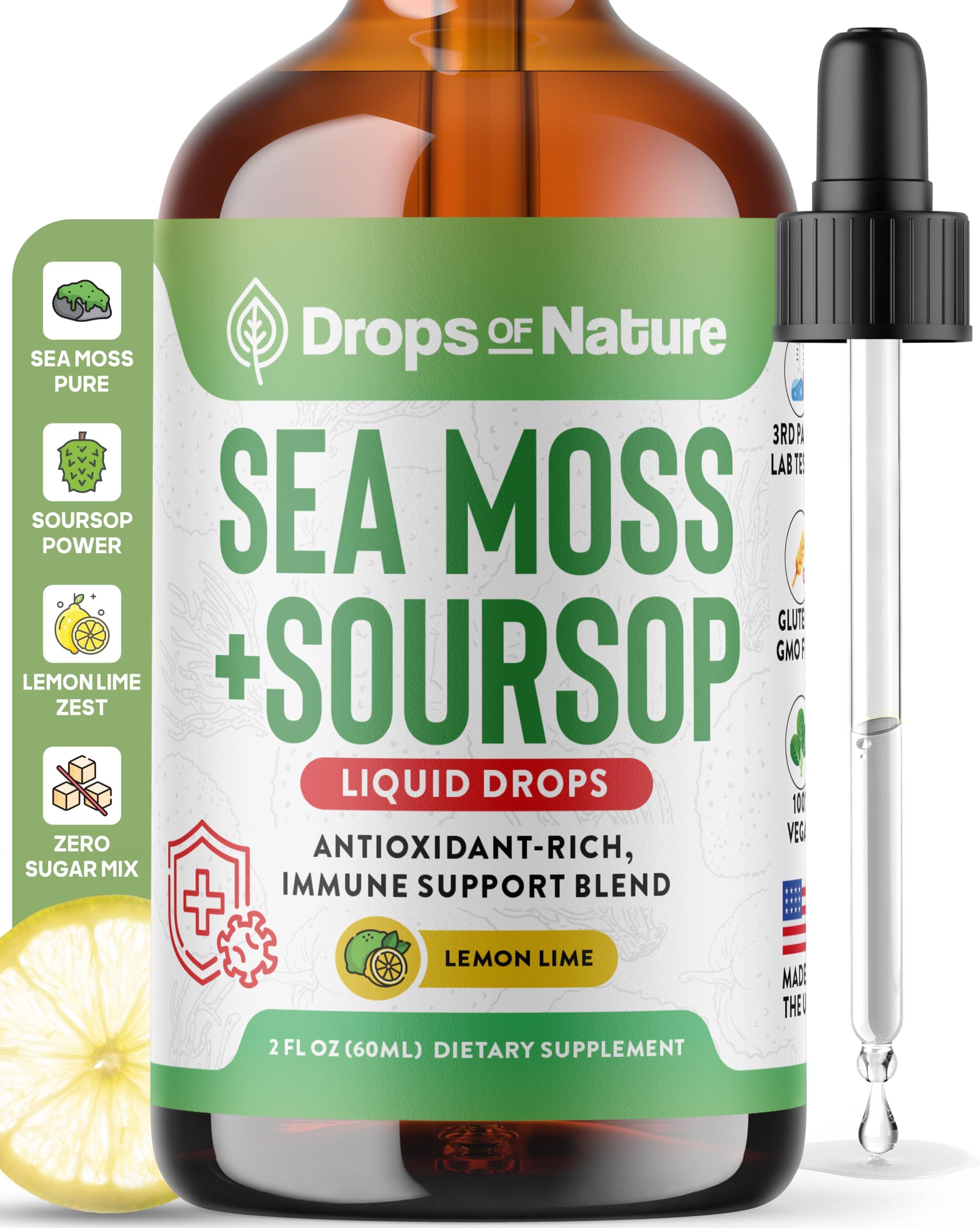 Amazon.com: Soursop with Sea Moss Liquid Supplement – More Concentrated ...