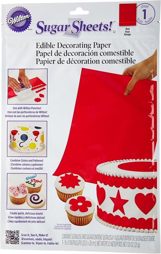Amazon.com: Wilton Sugar Sheet, Red : Grocery & Gourmet Food