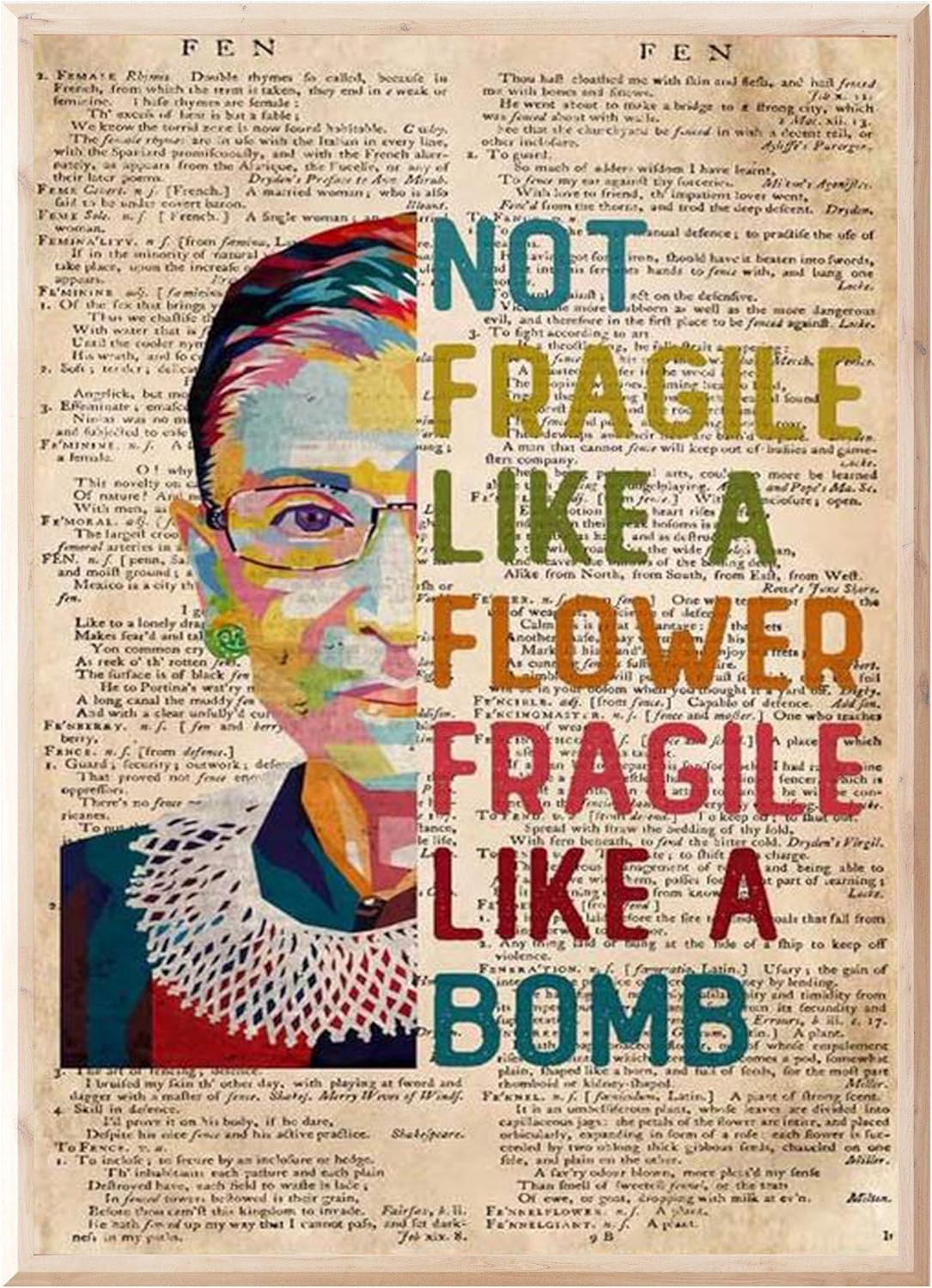 Amazon.com: CREATORY Ruth R.B.G Bader Poster, Feminist Inspirational ...