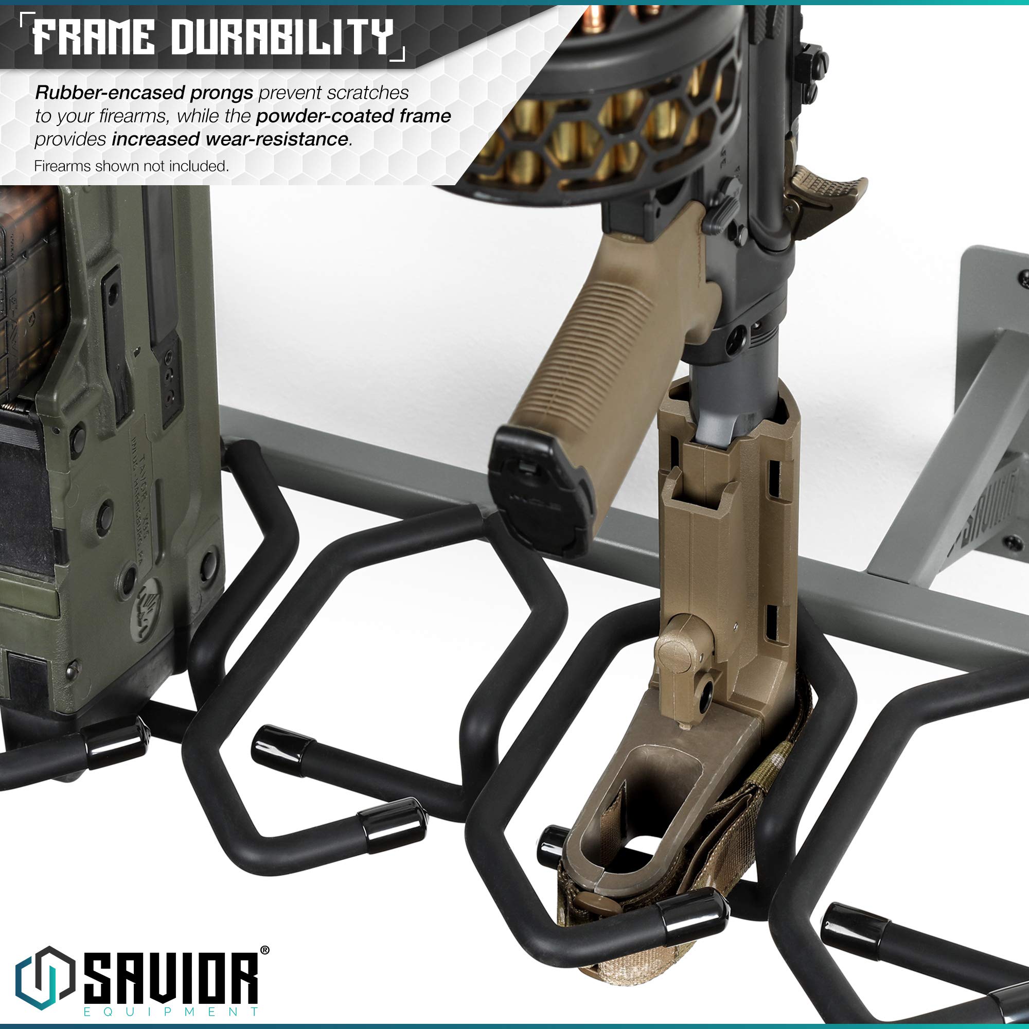 Snapklik.com : Savior Equipment SW Gray Wall-Mount Rifle Rack Tactical ...