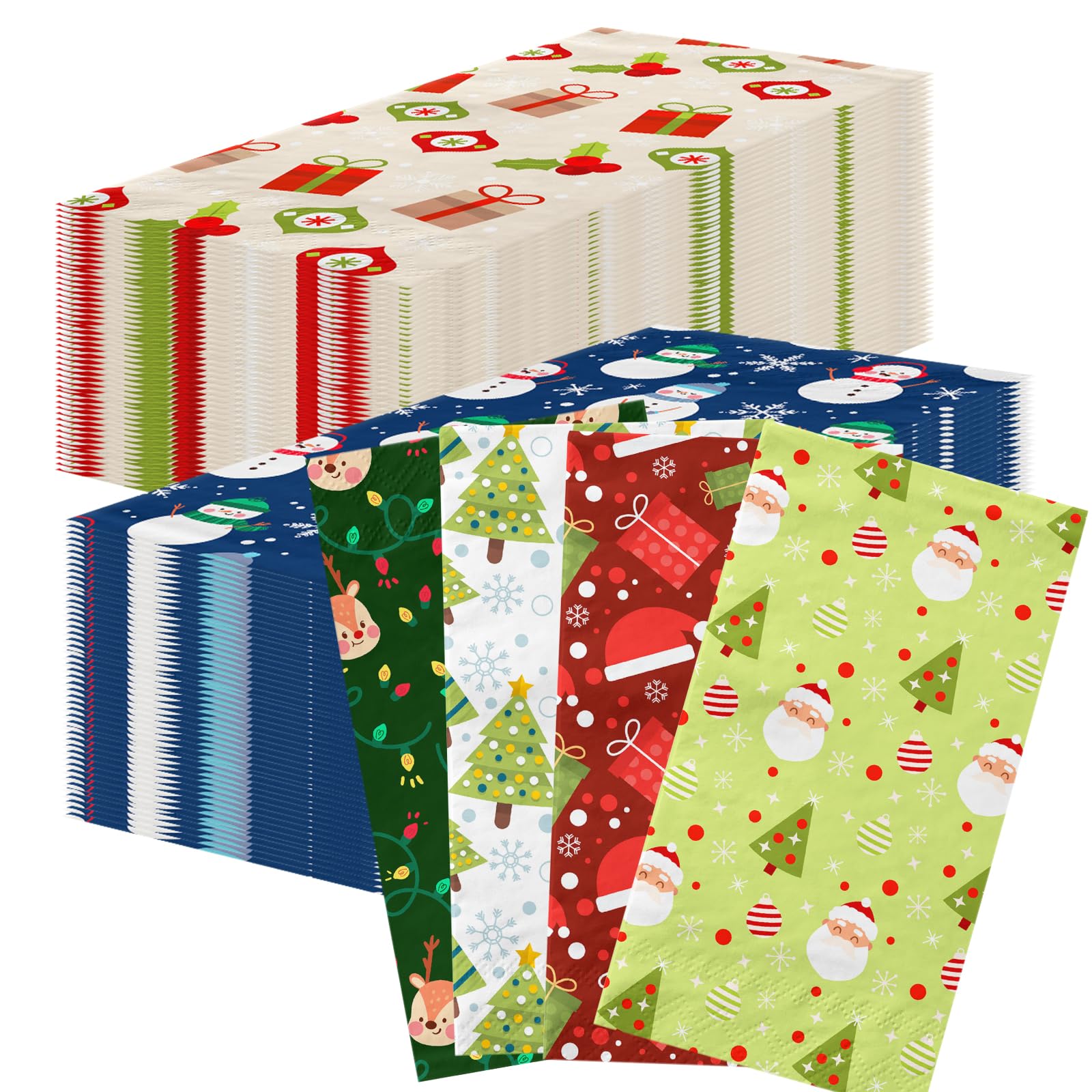 Amazon.com: Christmas Napkins, 40Pcs Colorful Christmas Paper Napkins ...