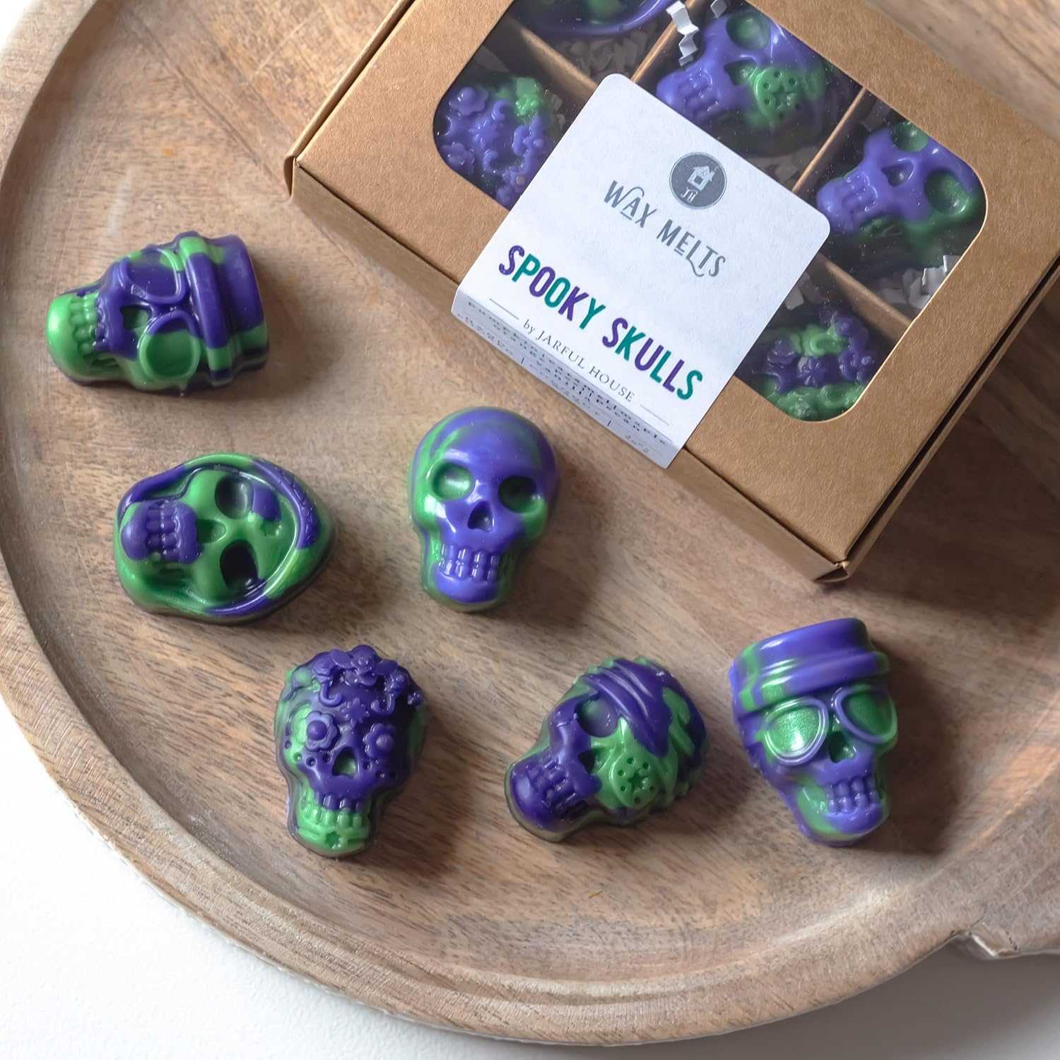 Amazon.com: Jarful House Wax Melts Spooky Skulls | Strong Home ...
