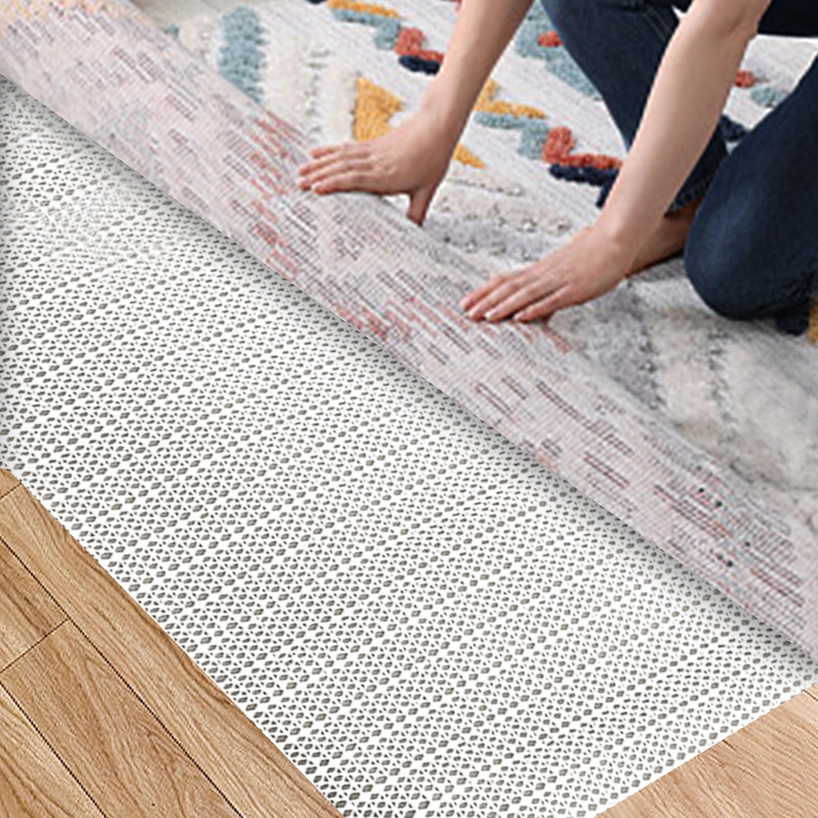 Amazon.com: Non Slip Rug Pad Grippers 8 x 10 Ft for Hardwood Floors ...