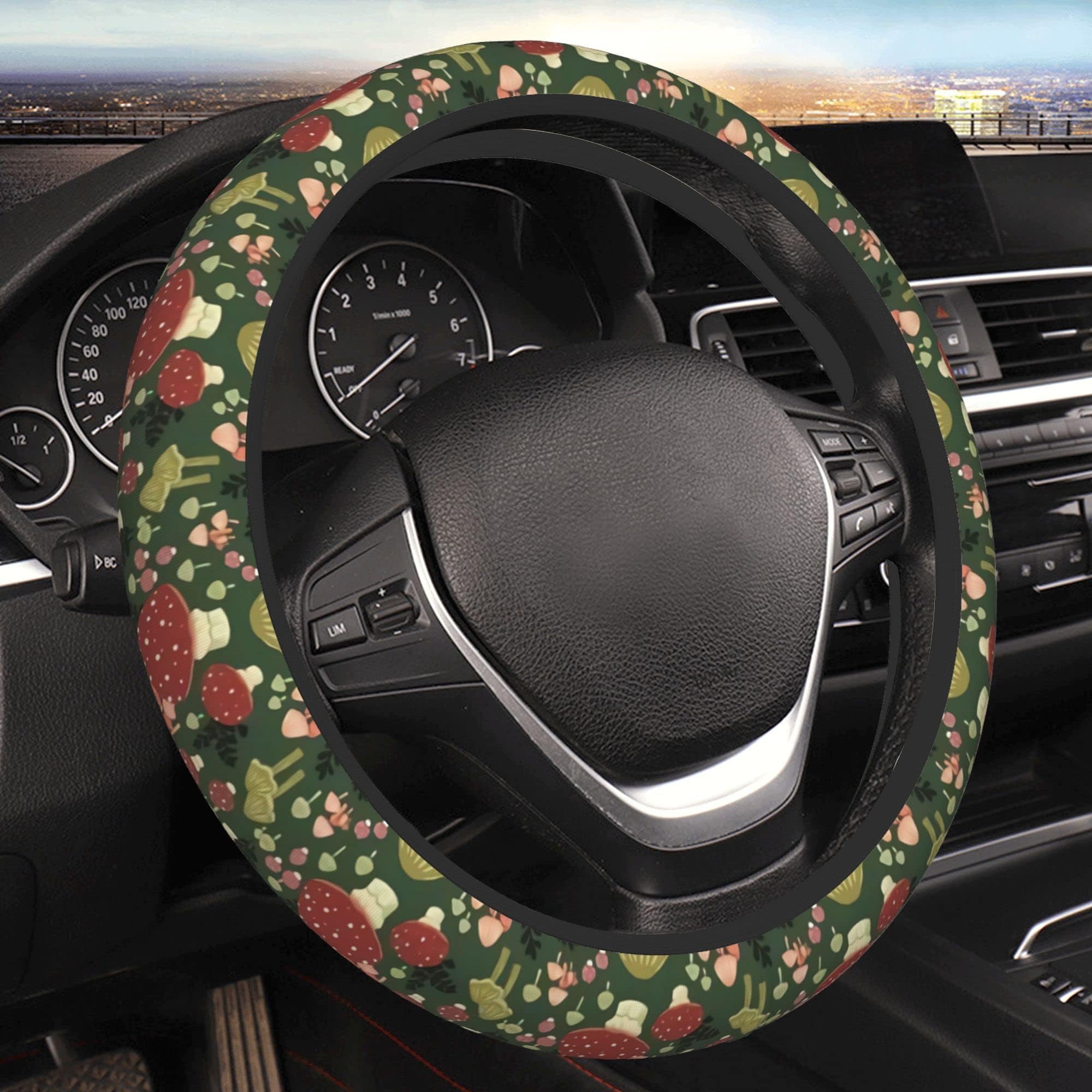 Amazon.com: BESULEN Soft Steering Wheel Cover, 15 Inch Elastic Steering ...
