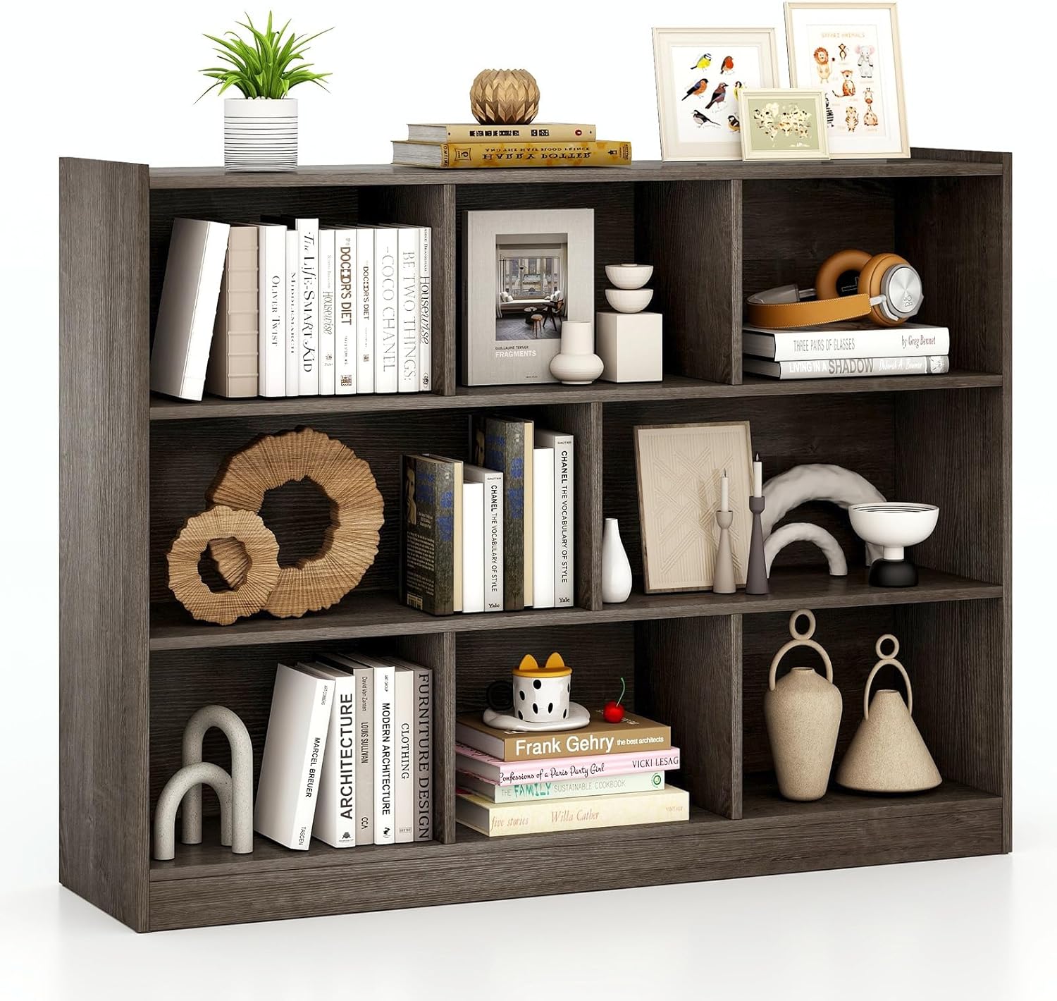 Amazon.com: SILKYDRY 8 Cube Storage Bookcase, 3-Tier Horizontal ...