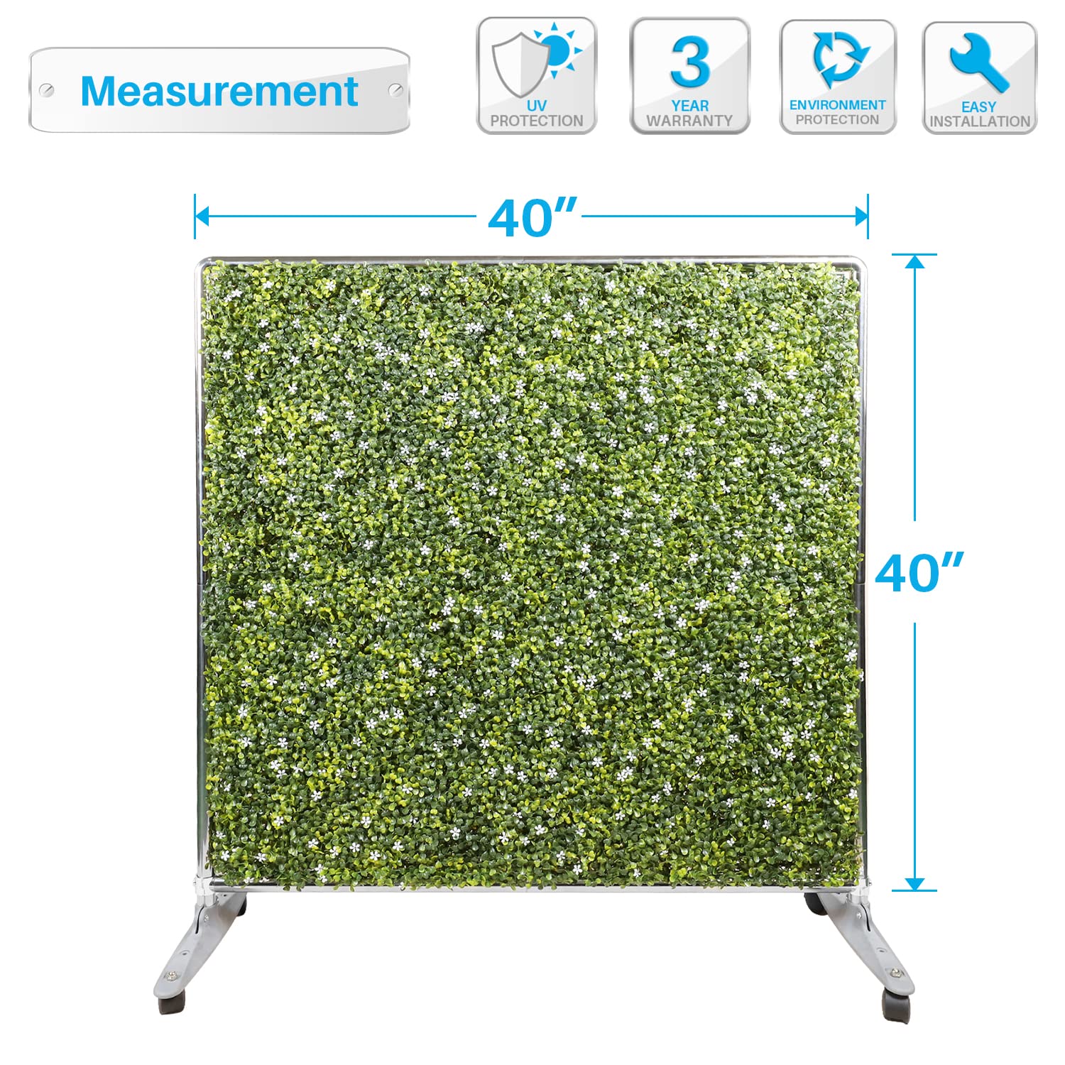 Snapklik.com : PATIO Moving Room Divider 40 H X 40 W Fake Grass Wall ...