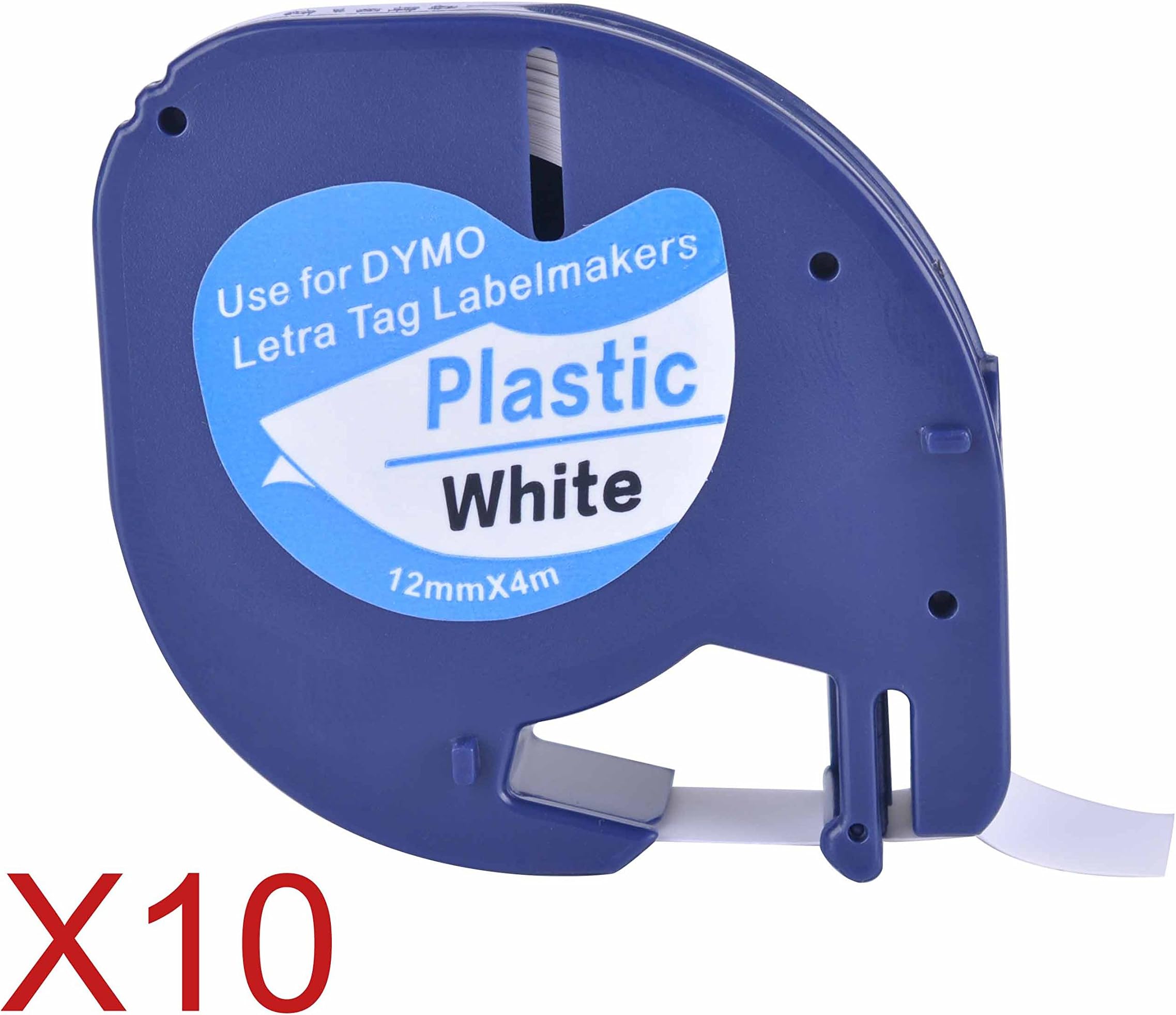 DYMO - Cinta de etiquetado de papel para etiquetadoras LetraTag (12 mm ...