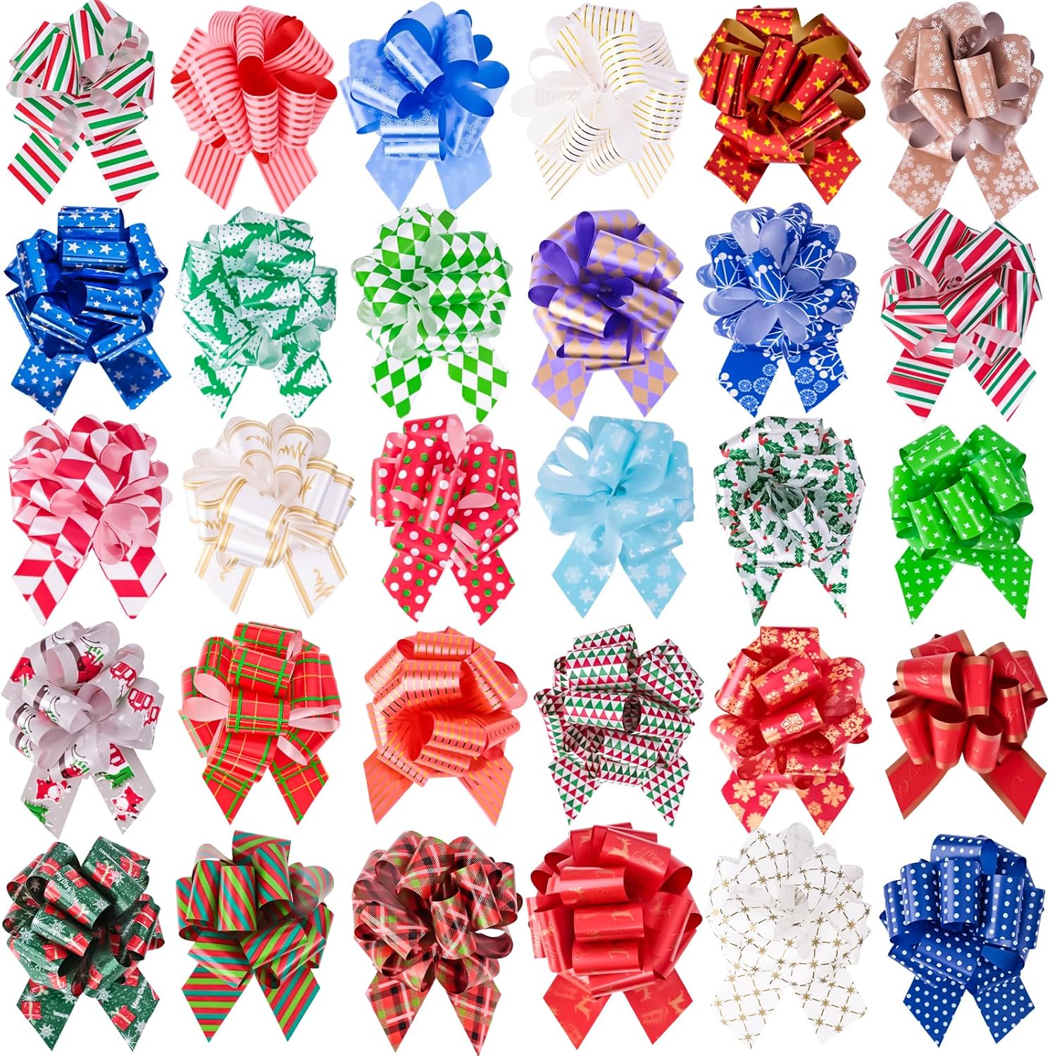 Amazon.com: VGOODALL 30PCS Christmas Pull Bows, 5 Inch Christmas Gift ...