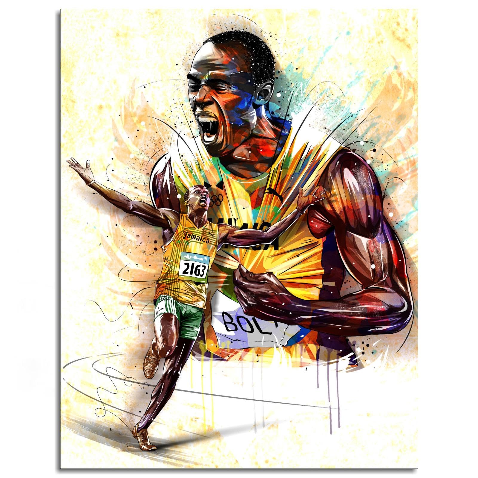 Usain Bolt Coloring Pages My Portrait Of Usain Bolt, The Human Cheetah