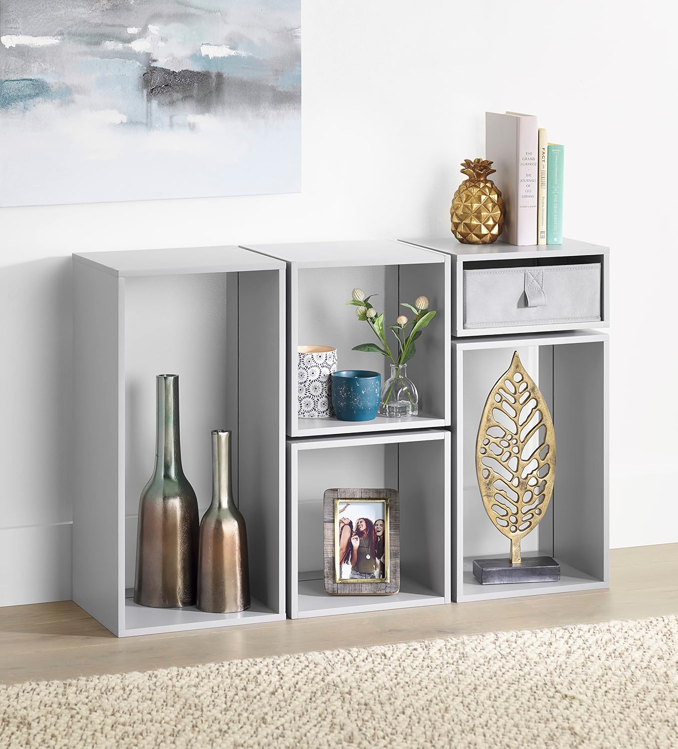 Amazon.com: Whitmor 5 Piece Clip & Cube Organizer, Gray : Home & Kitchen