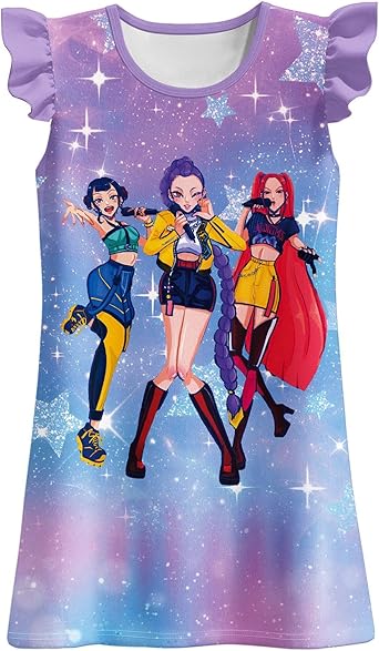 Amazon.com: Girls Casual Dress Novetly Dresses 4-12 Years (US, Alpha ...