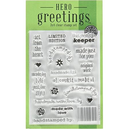 Amazon.com: Hero Arts CM335 Clear Stamp Set, Hero Greetings Sending ...