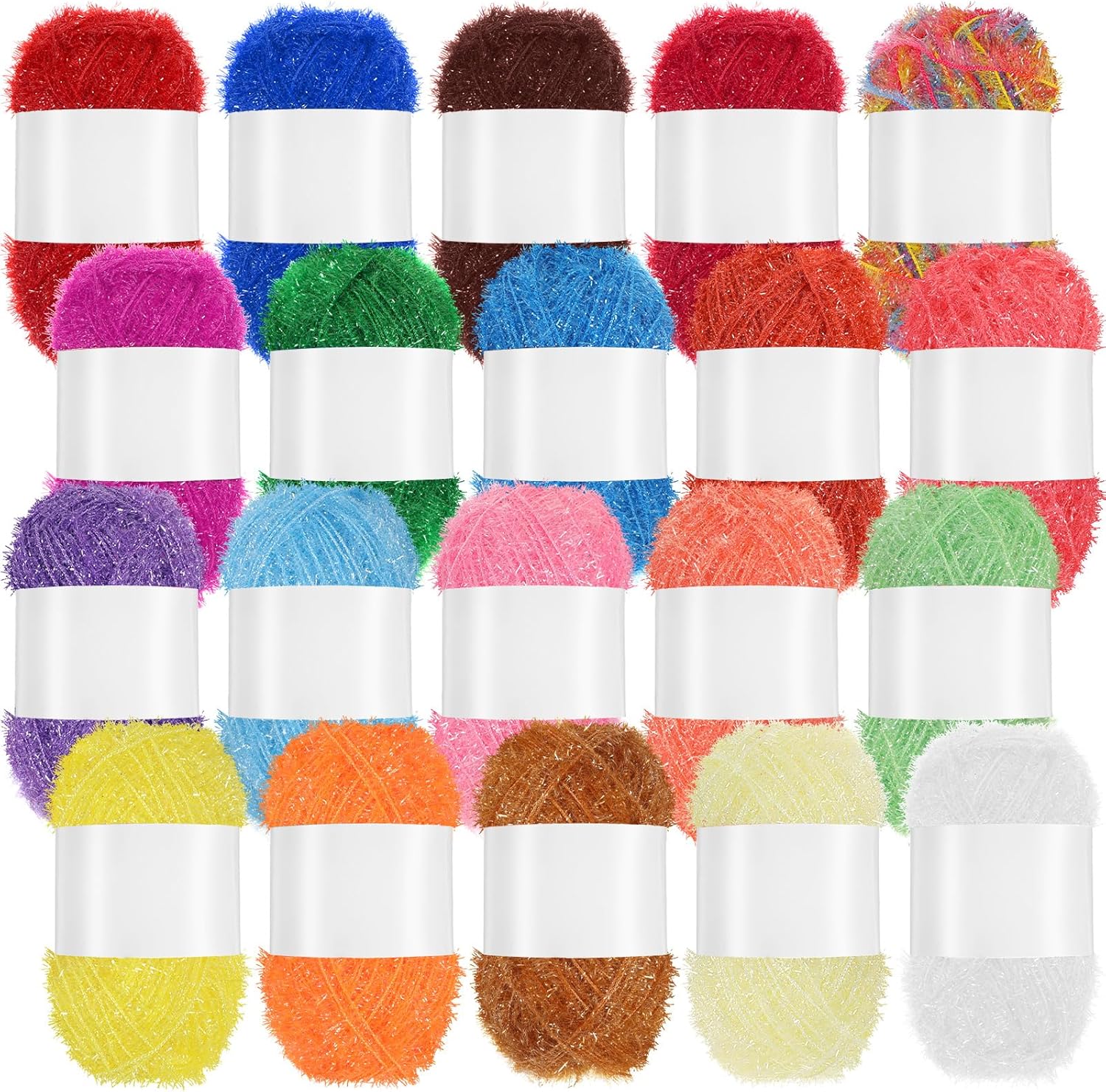 Amazon.com: 20 Skeins Scrubby Yarn Clearance for Dishcloths, Multicolor ...