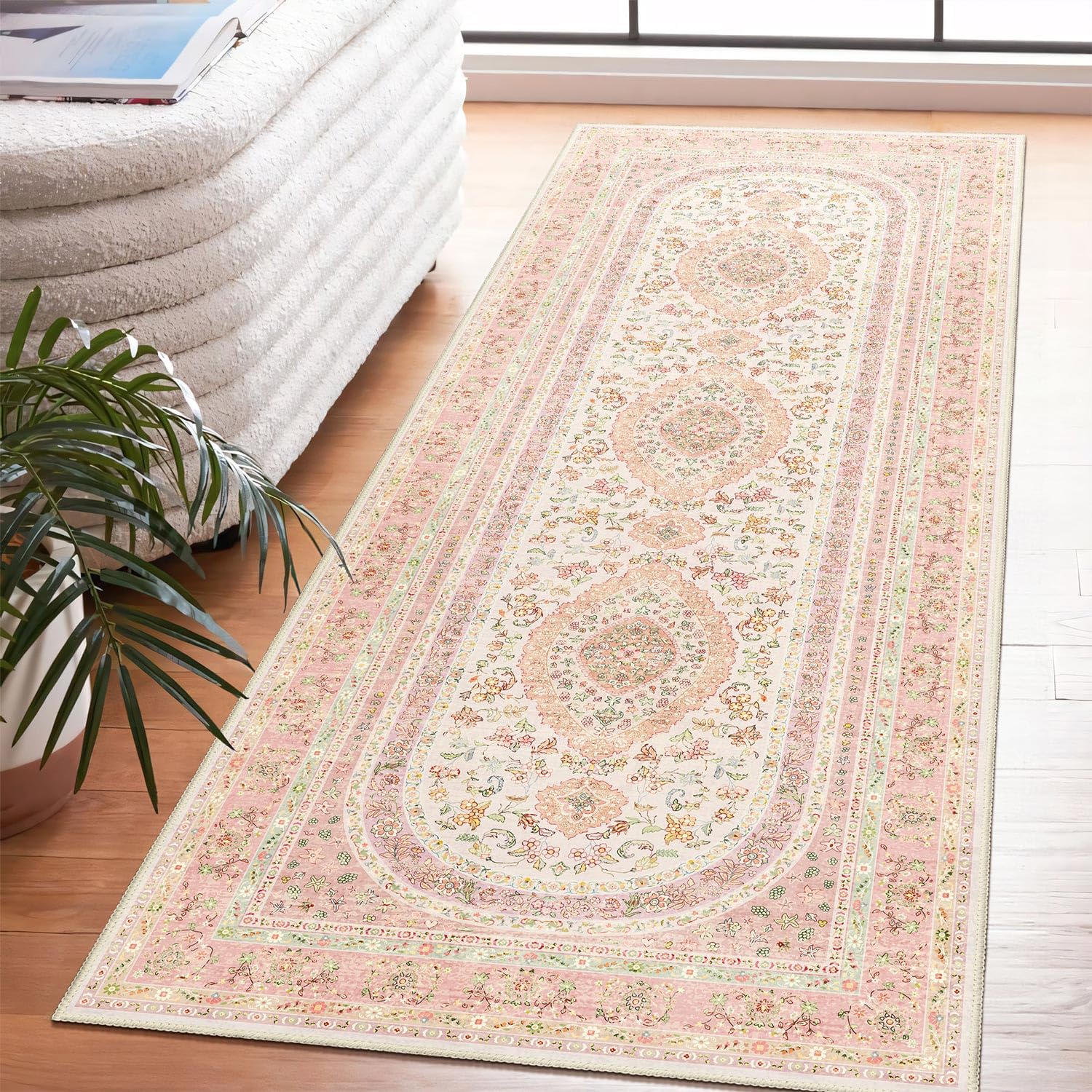 Amazon.com: Castage Washable Runner Rug 2x6,Pink Rug Runners Non Slip ...