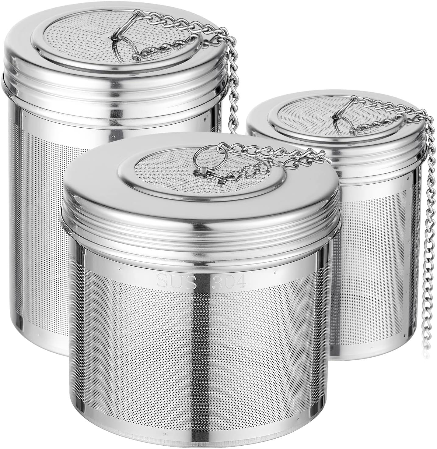 Amazon.com: Tea Filters(3 Sets) 1 Medium + 1 Large + 1 Extra Large Size ...